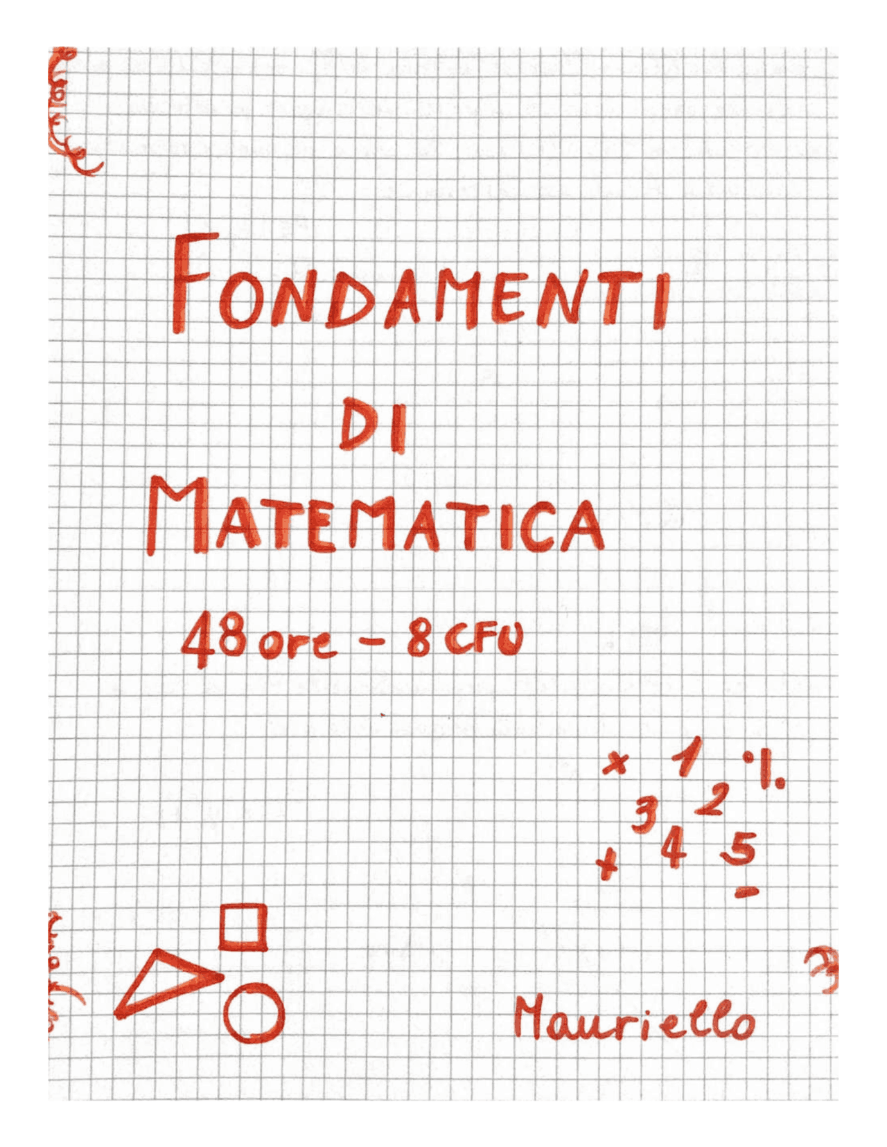 Fondamenti Di Matematica Unimol Sfp Docsity