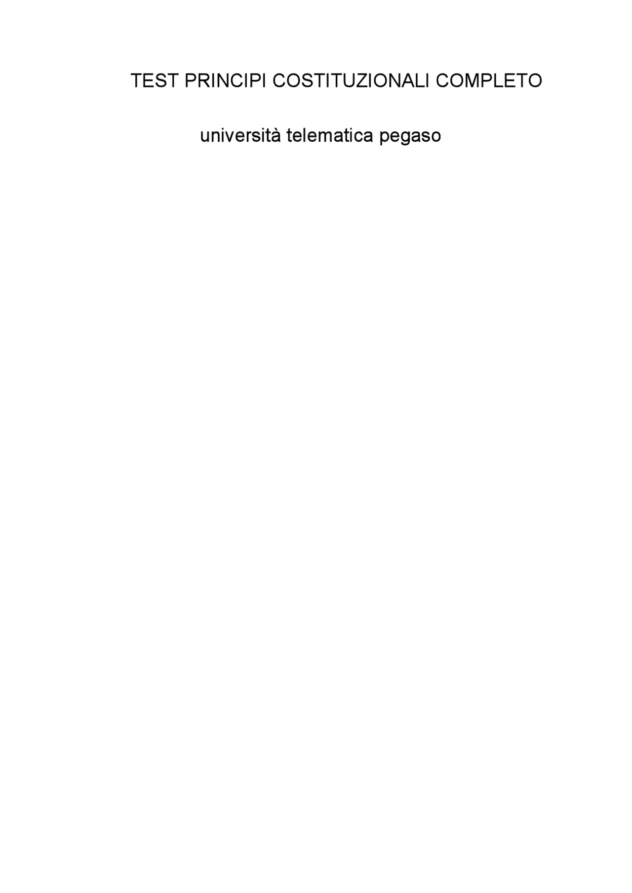 Principi Costituzionali Docsity