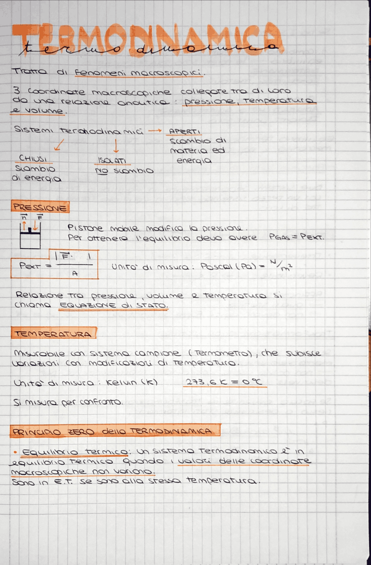 Termodinamica Fisica Generale Appunti Di Fisica Docsity