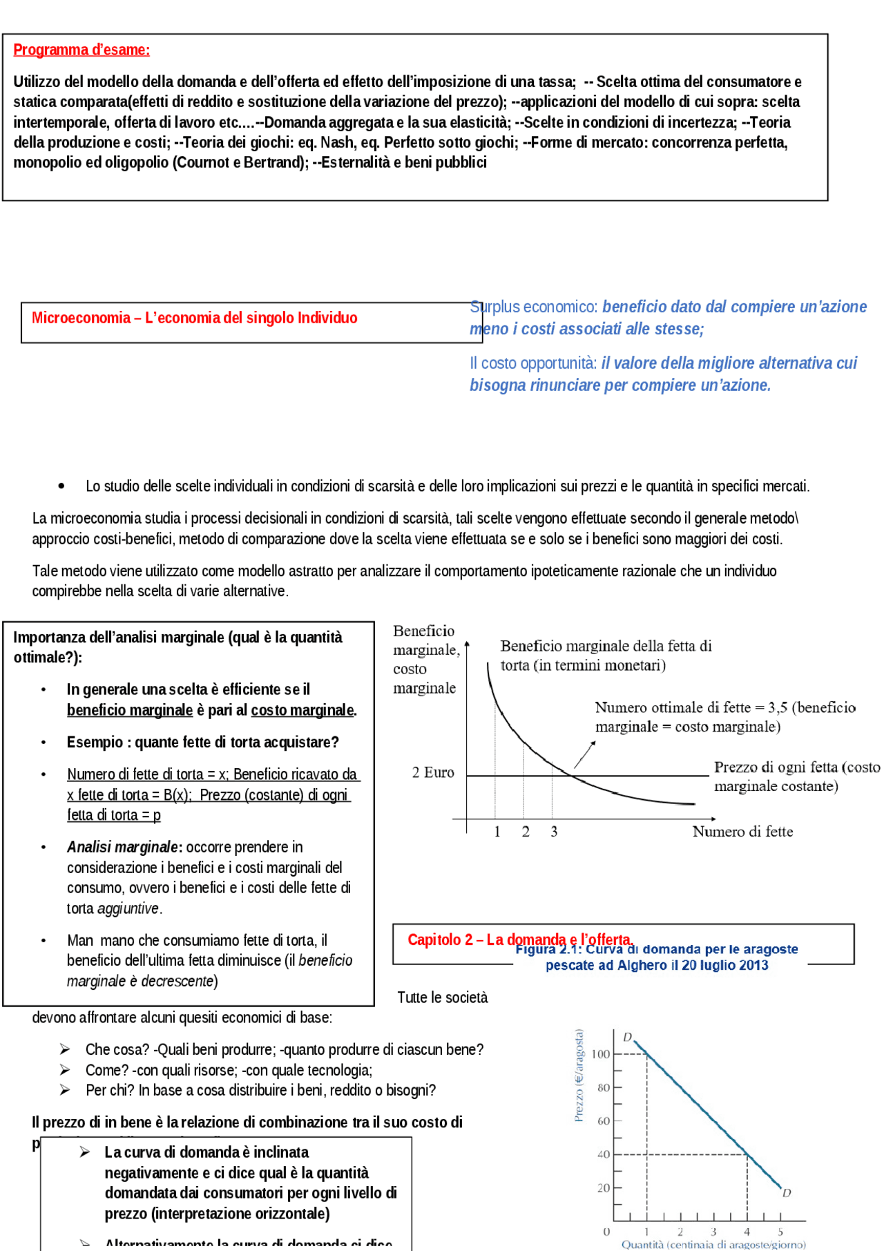 Microeconomia Appunti Completi Corso Base Docsity