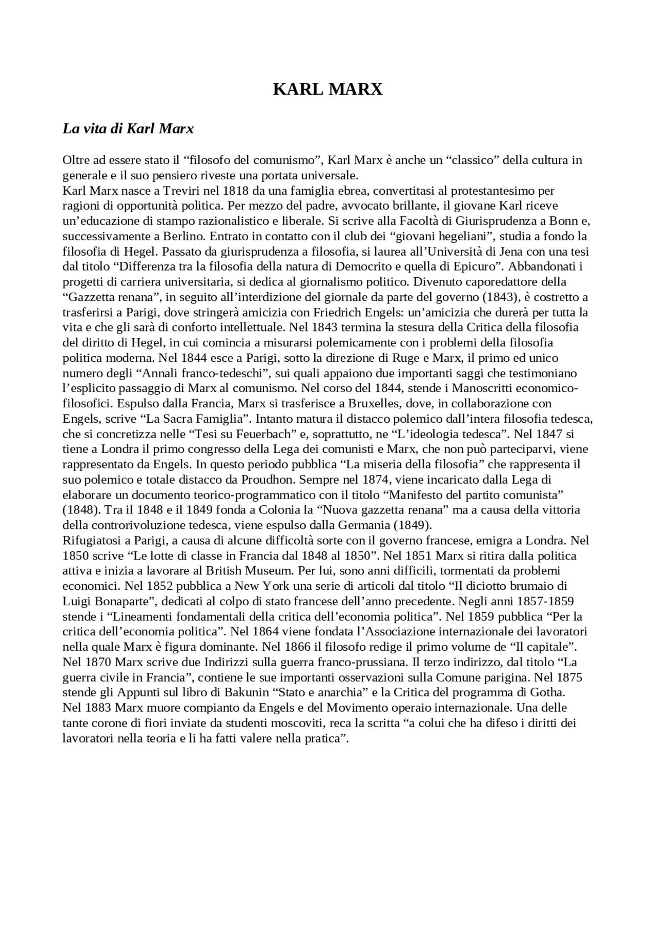 Friedrich Wilhelm Nietzsche Riassunto Docsity