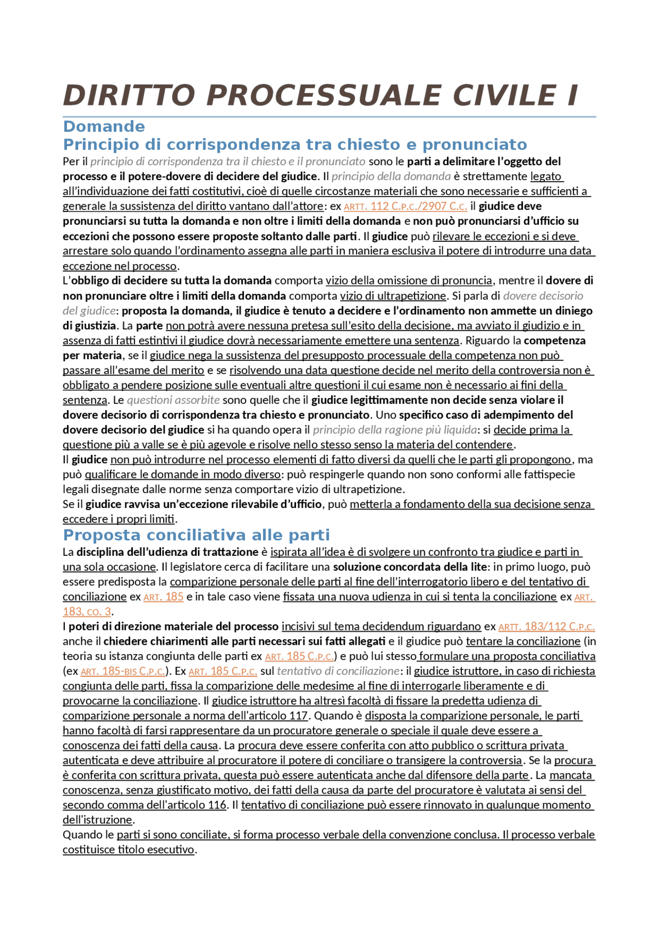 Domande Più Frequenti Di Diritto Processuale Civile I Appunti Di
