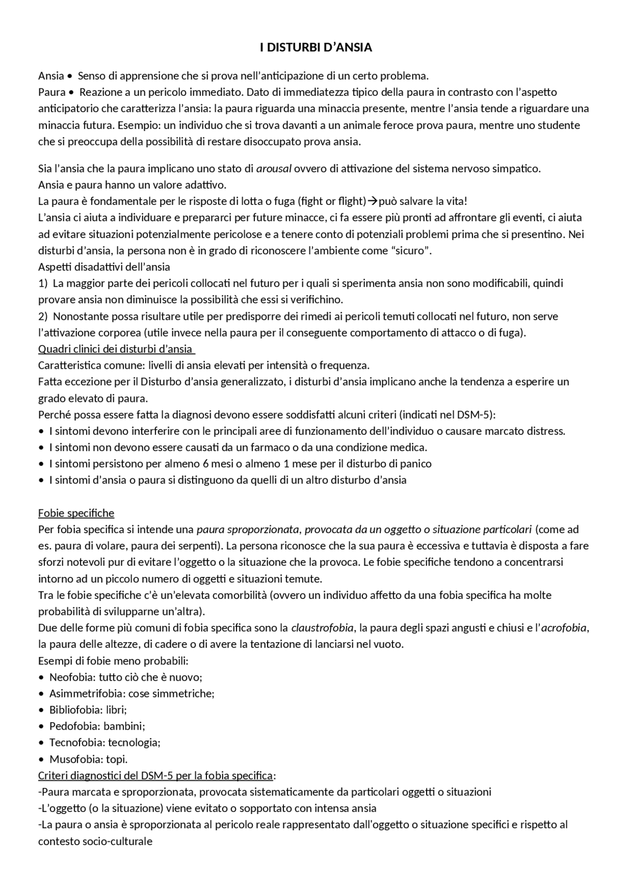 Slide Delle Lezioni Riassunte Docsity