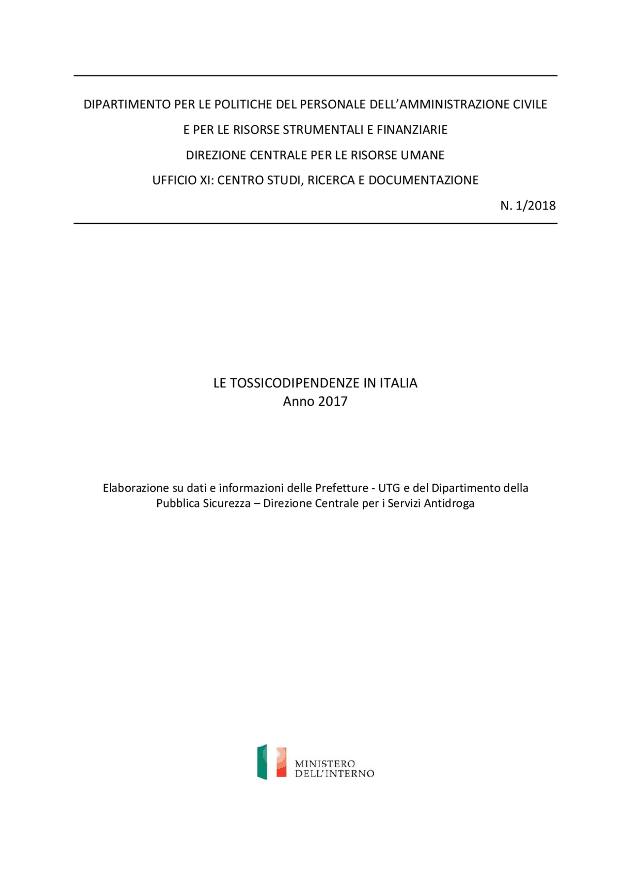 Tossicodipendenze in italia - Docsity