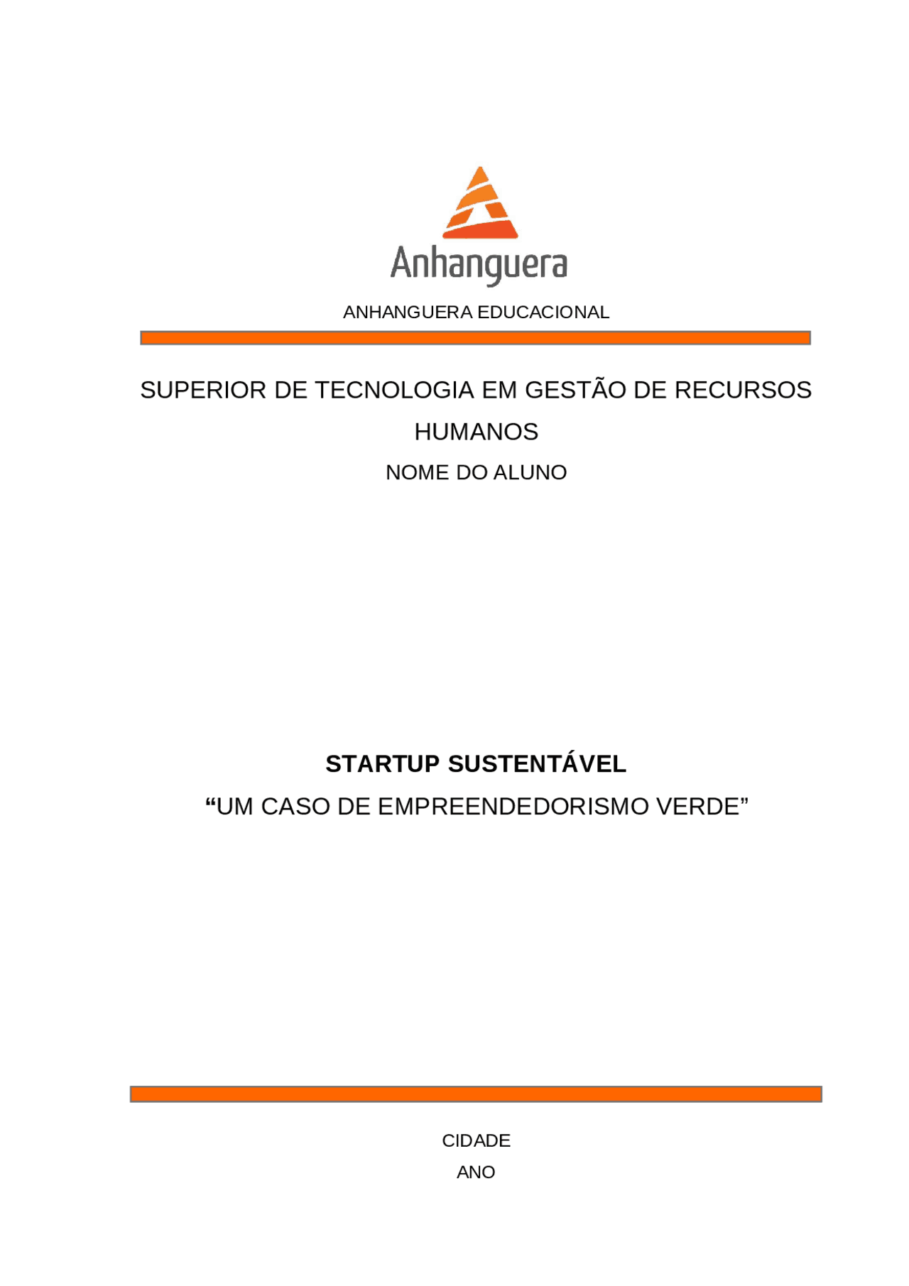 Startup SustentÁvel Um Caso De Empreendedorismo Verde” Docsity