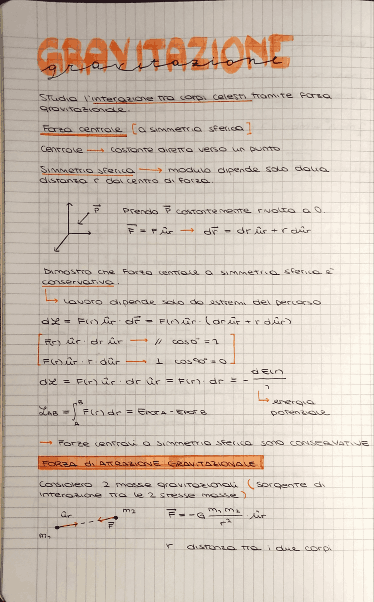 Gravitazione Fisica Generale Docsity