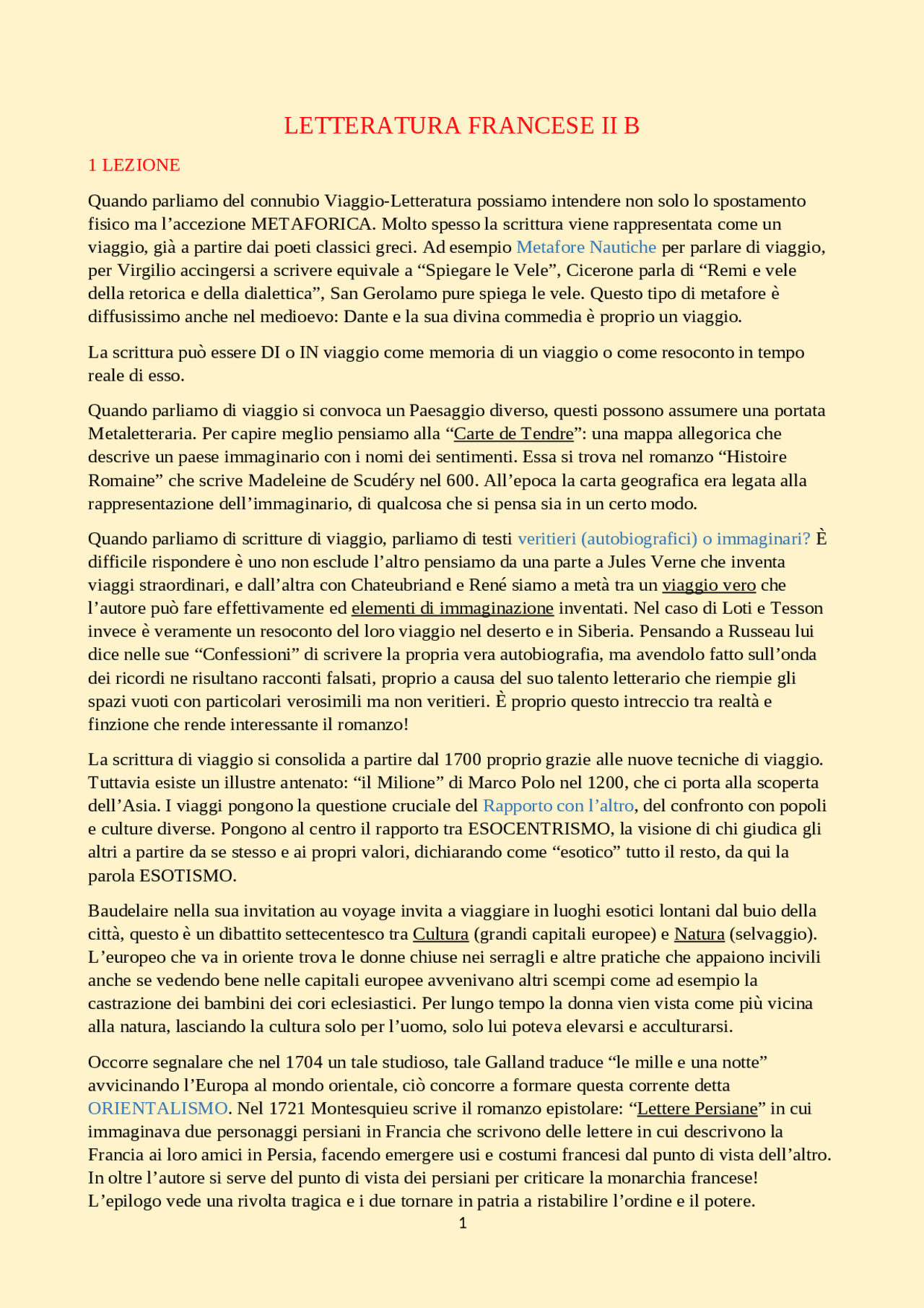 Letteratura Francese Ii B Docsity