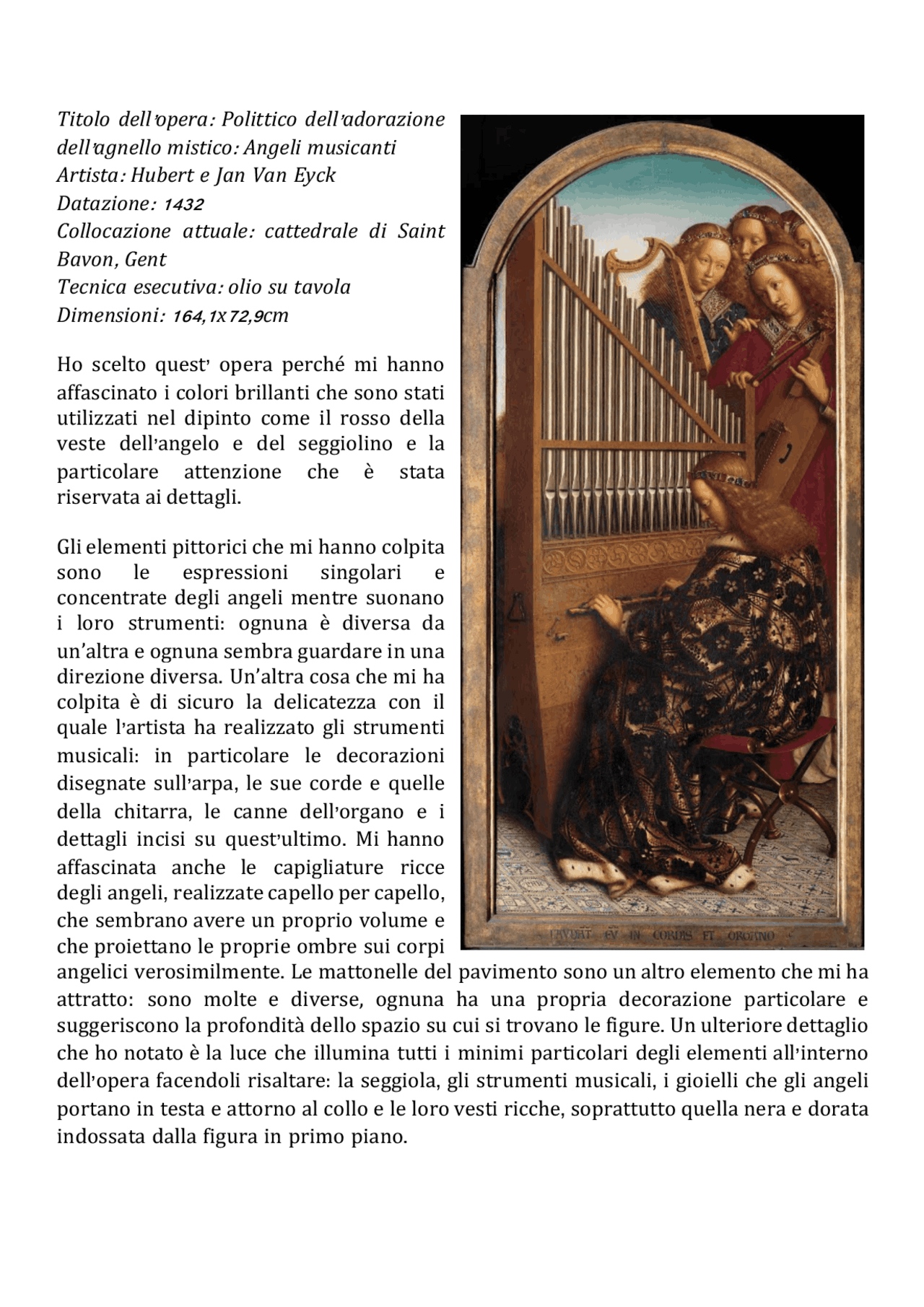 Lavoro Sui Fiamminghi Docsity