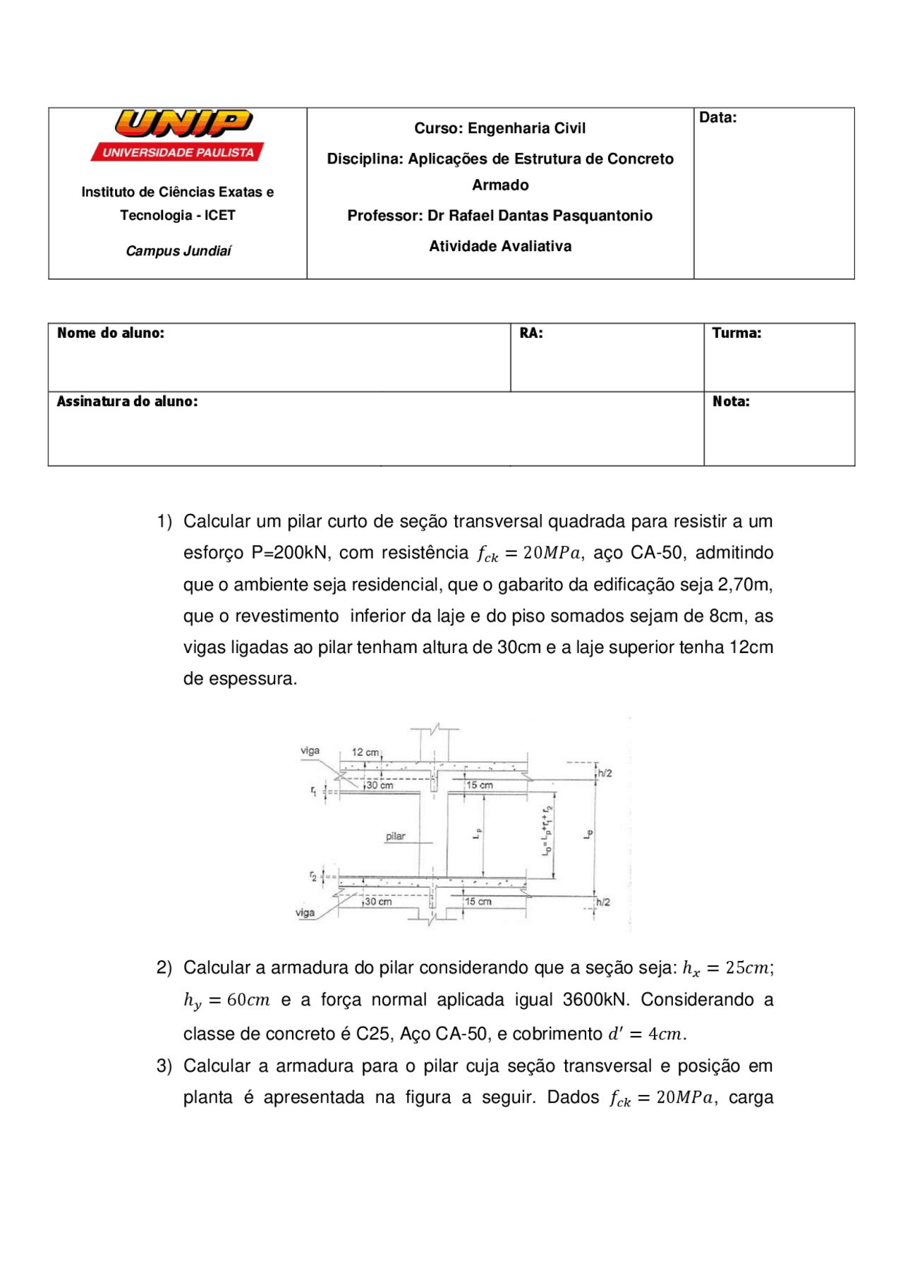 Exercício De Aprendizado Graduação Docsity