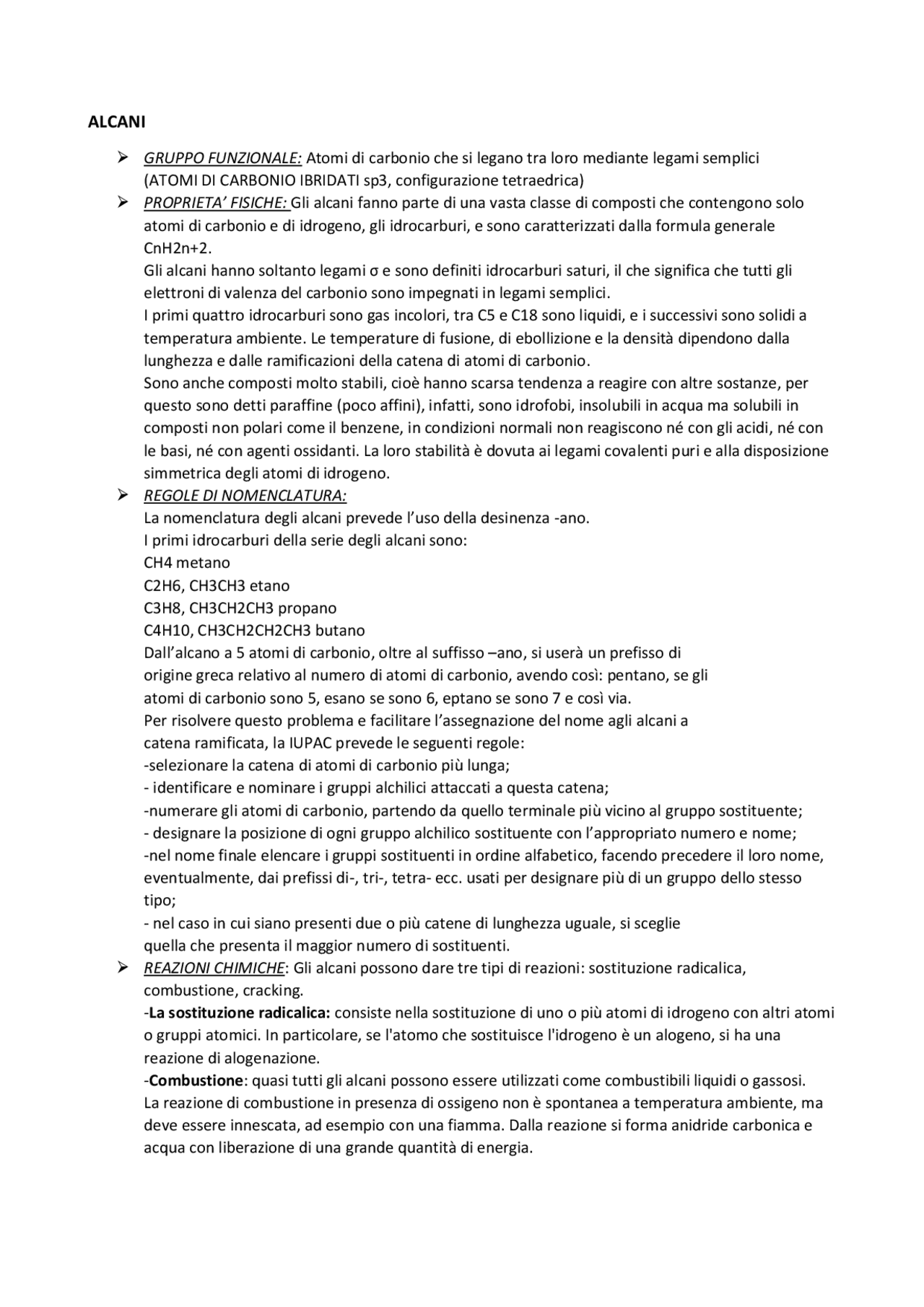 Idrocarburi E Derivati Docsity