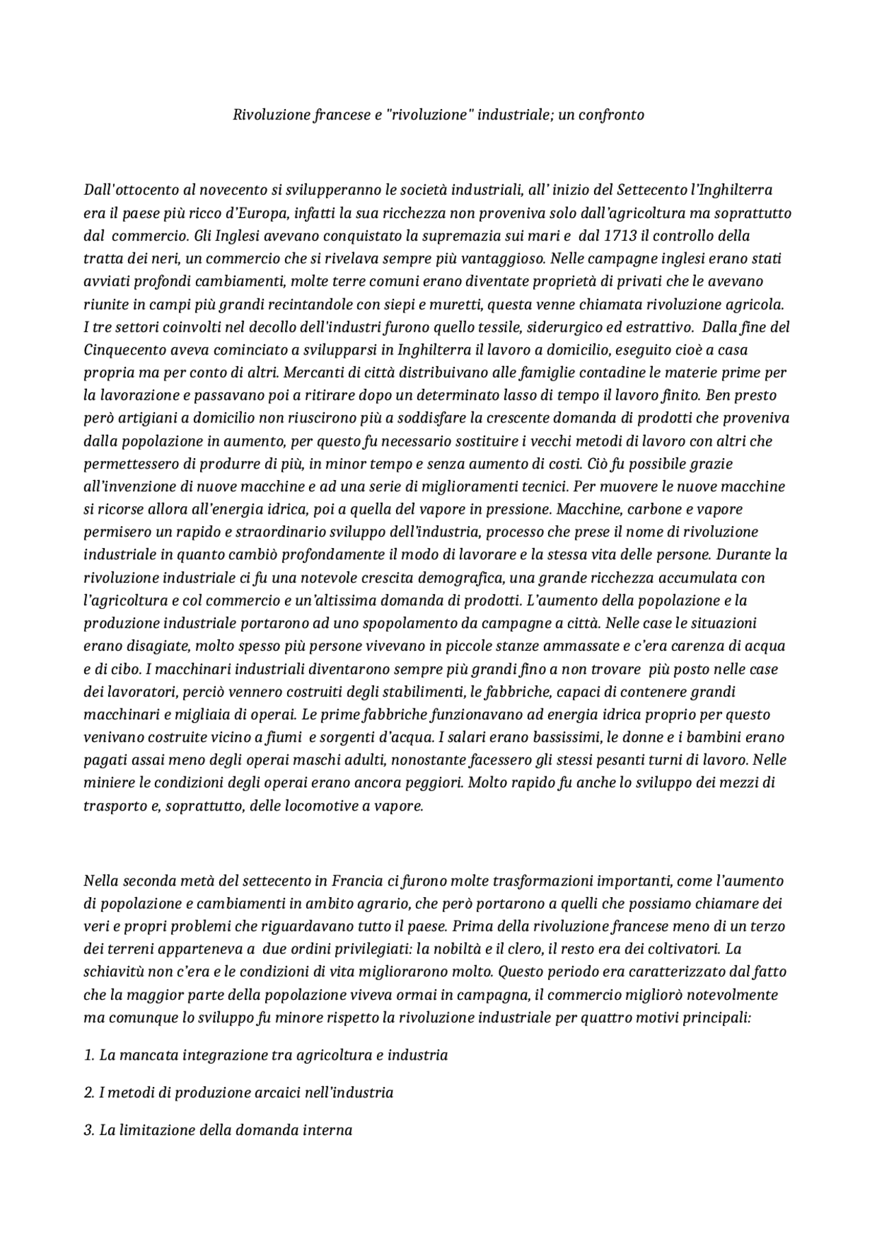 Compito Di Storia Sulle Rivoluzioni Docsity