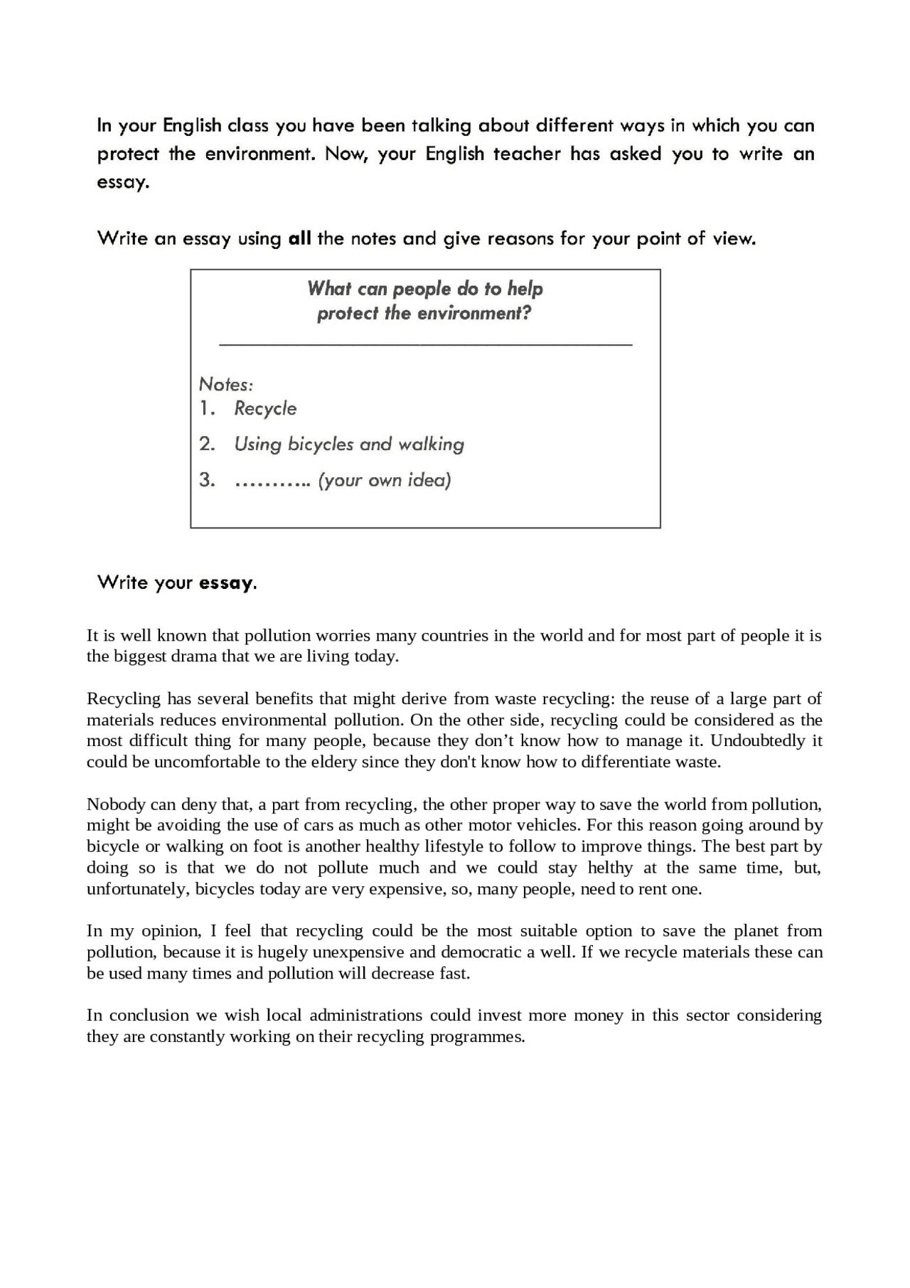 Essay per b2 fce cambride - Docsity