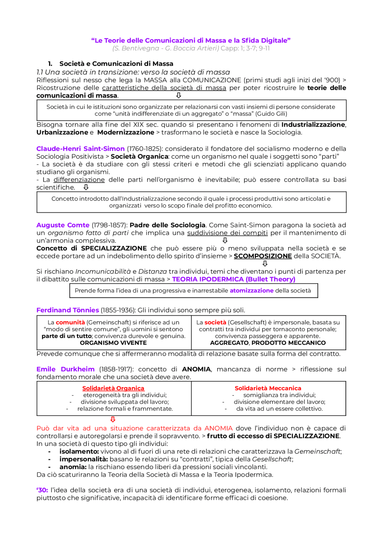 Le Teorie Delle Comunicazioni Di Massa E La Sfida Digitale Docsity