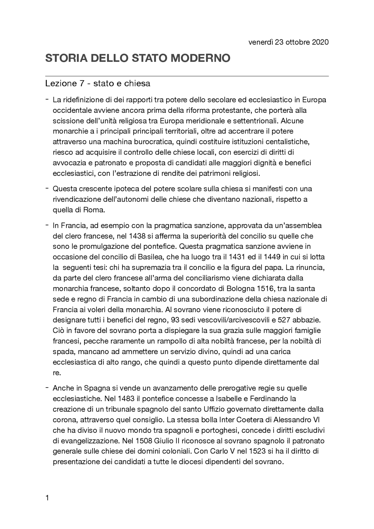 Appunti Di Storia Dello Stato Moderno Docsity