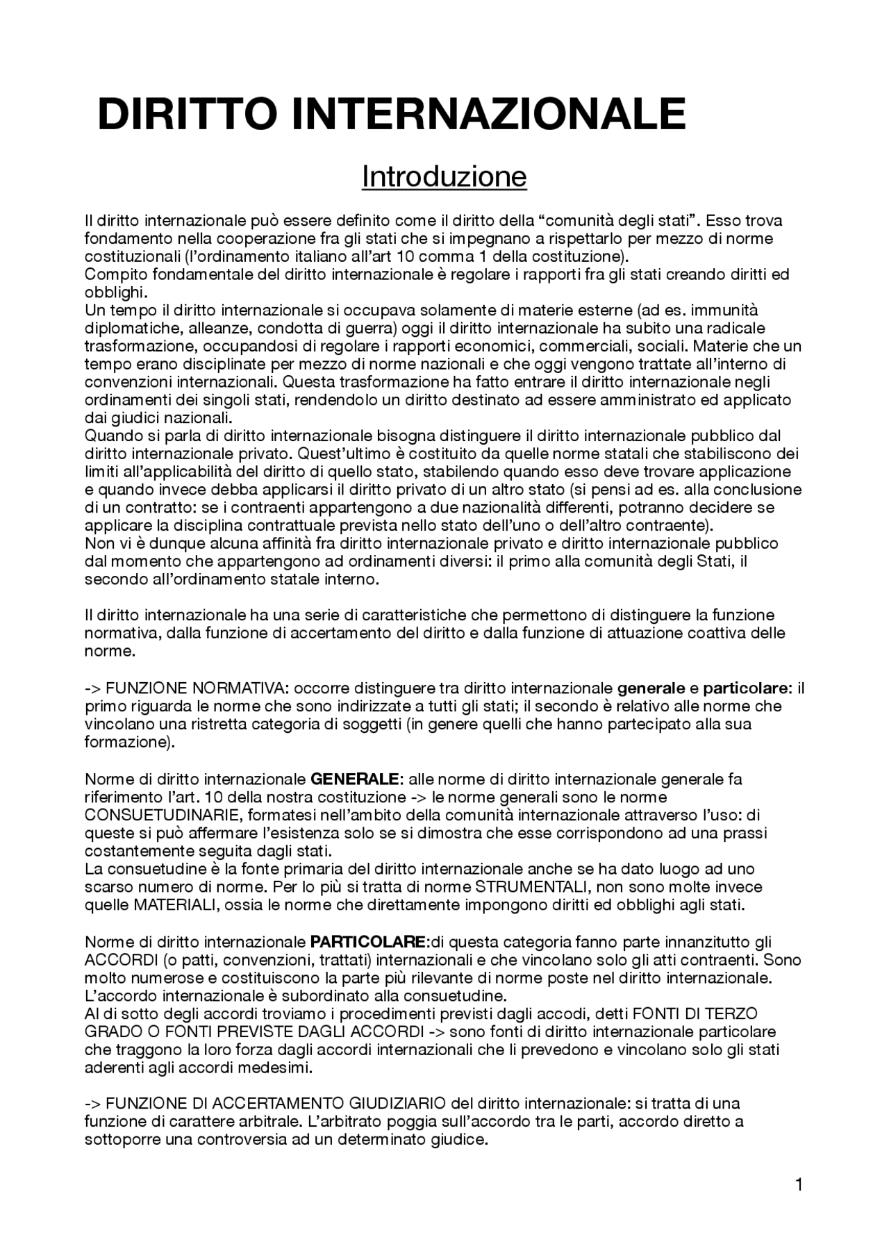 Sintesi Libro Diritto Internazionale Pubblico Docsity