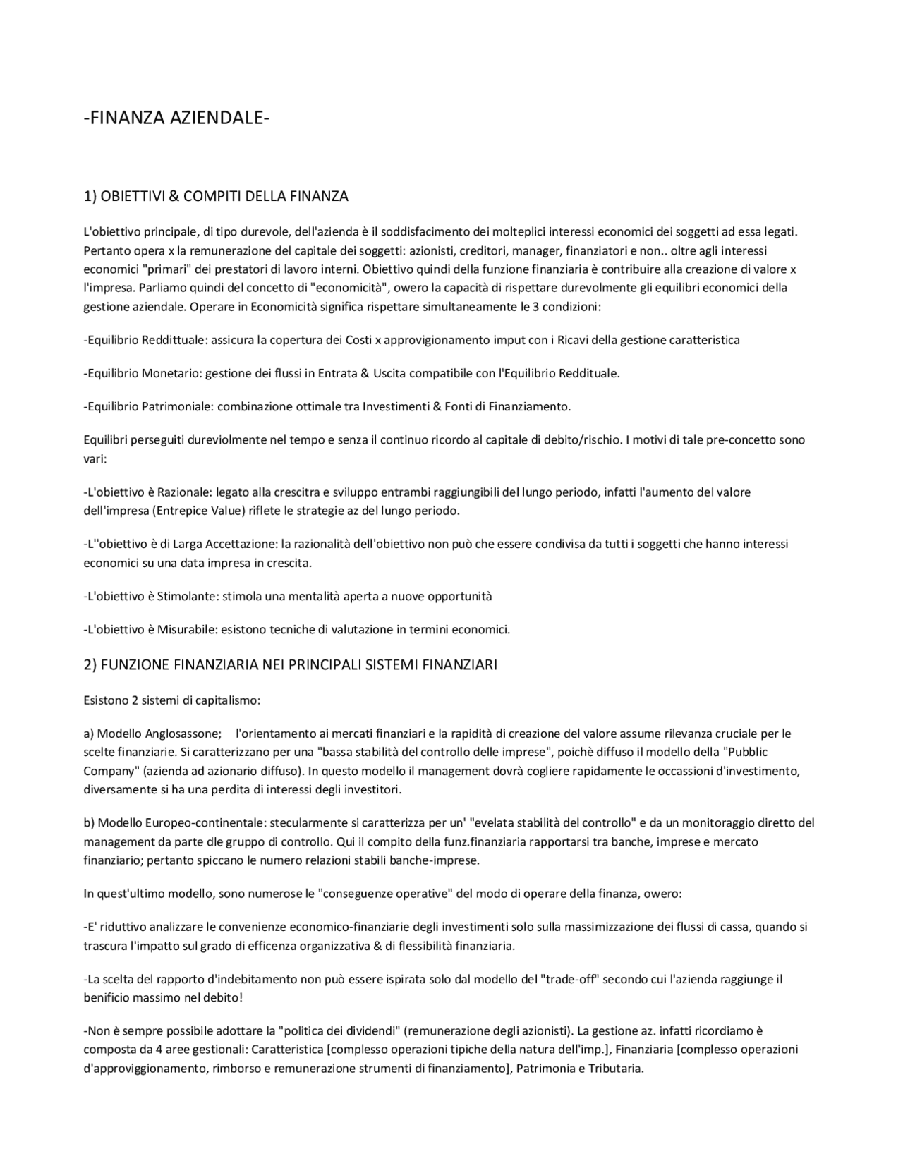 Finanza Aziendale 12 Docsity