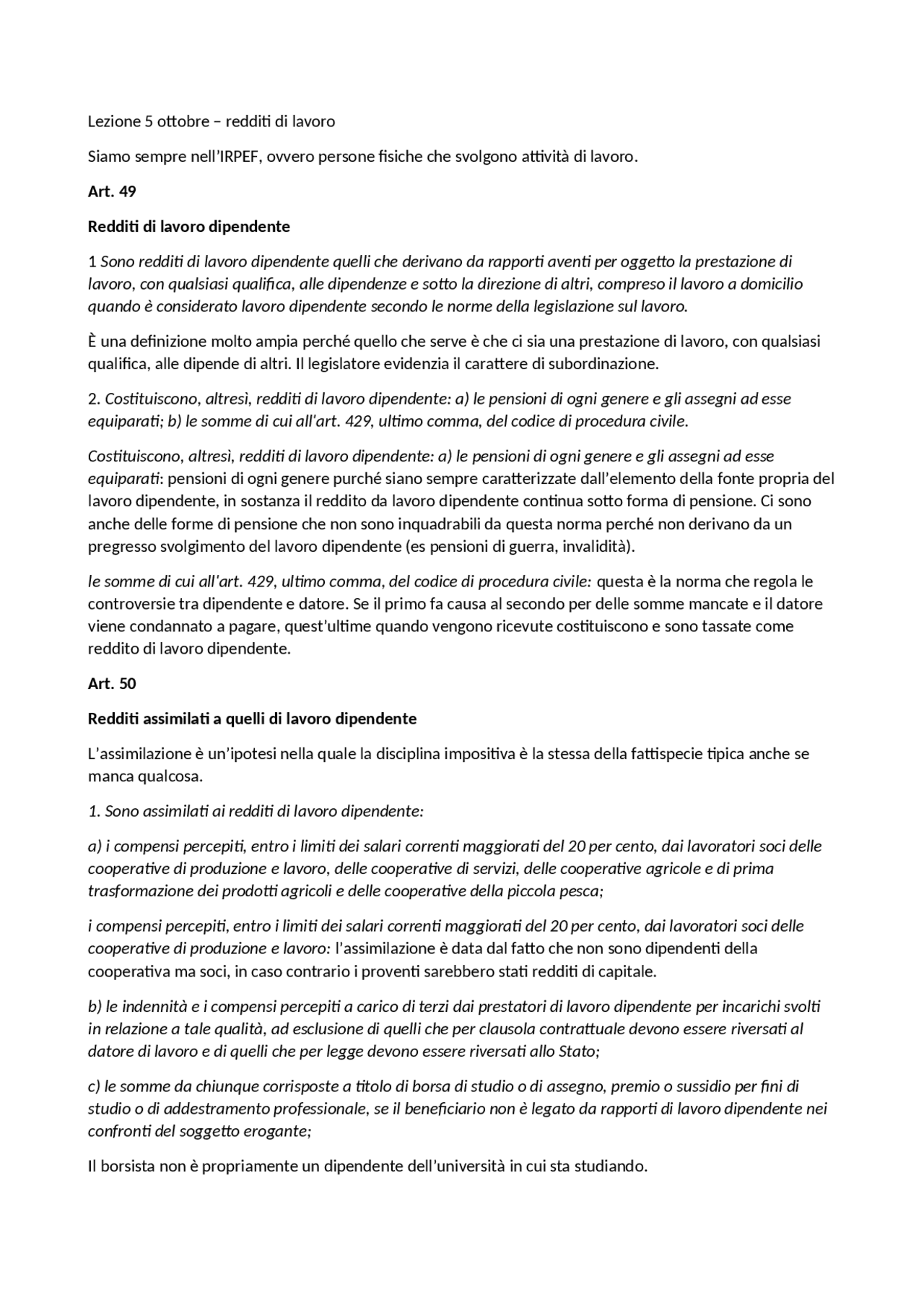 Appunti Diritto Tributario Progredito Lezione 5 Ottobre 2021 Sui