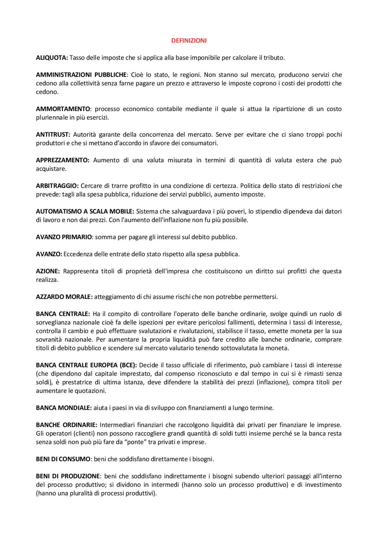 Controllo Di Gestione Definizioni Docsity