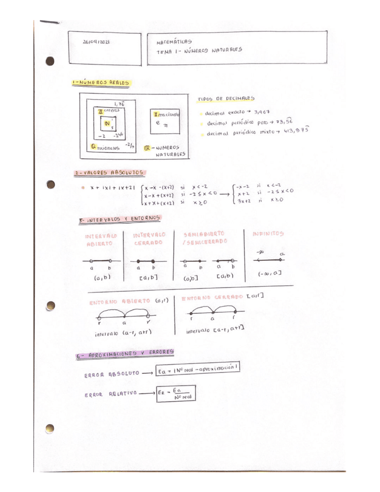 Tema 1 Apuntes Matemáticas Docsity