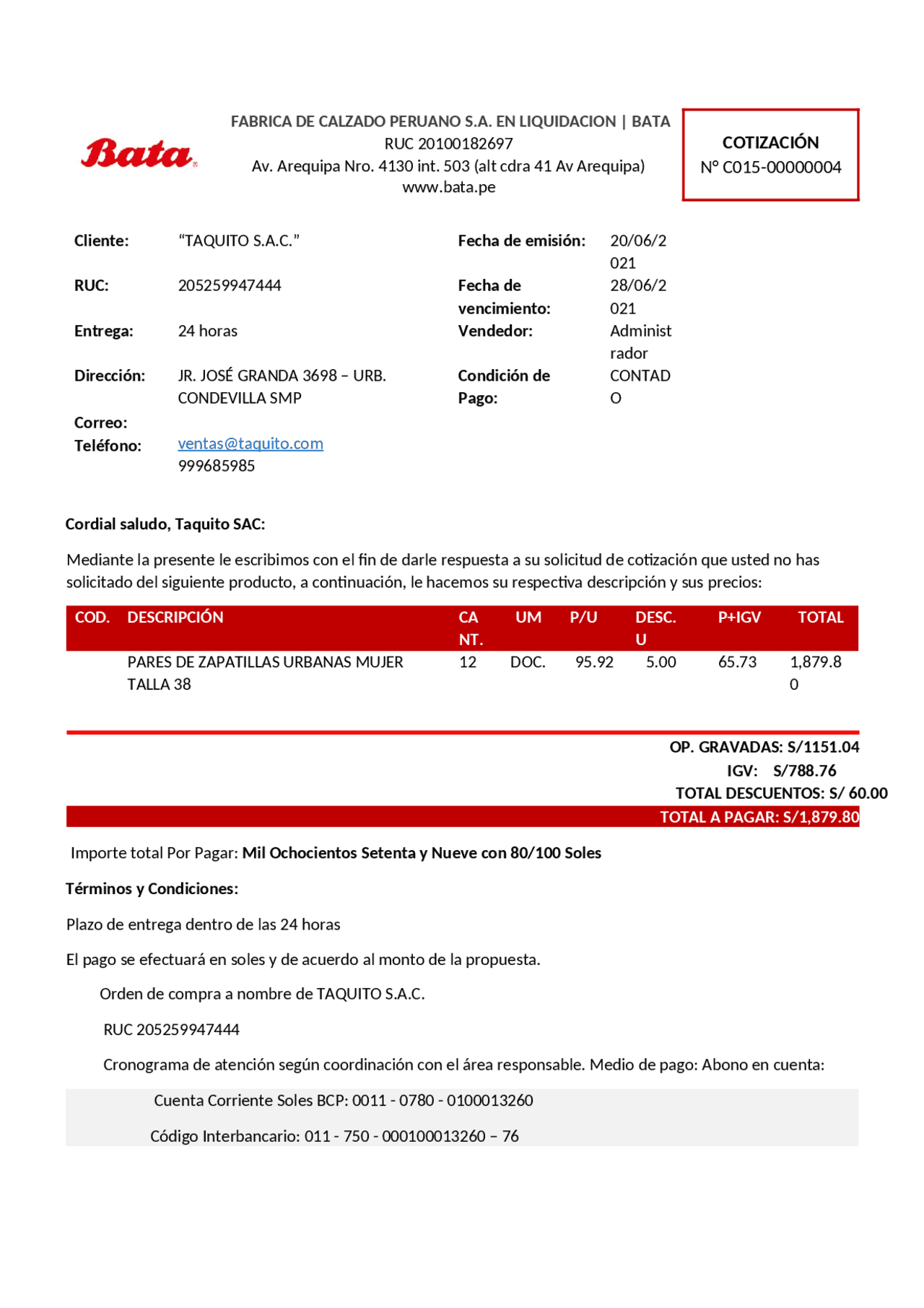 Cotizaciones - ejercicios ejemplos - Docsity