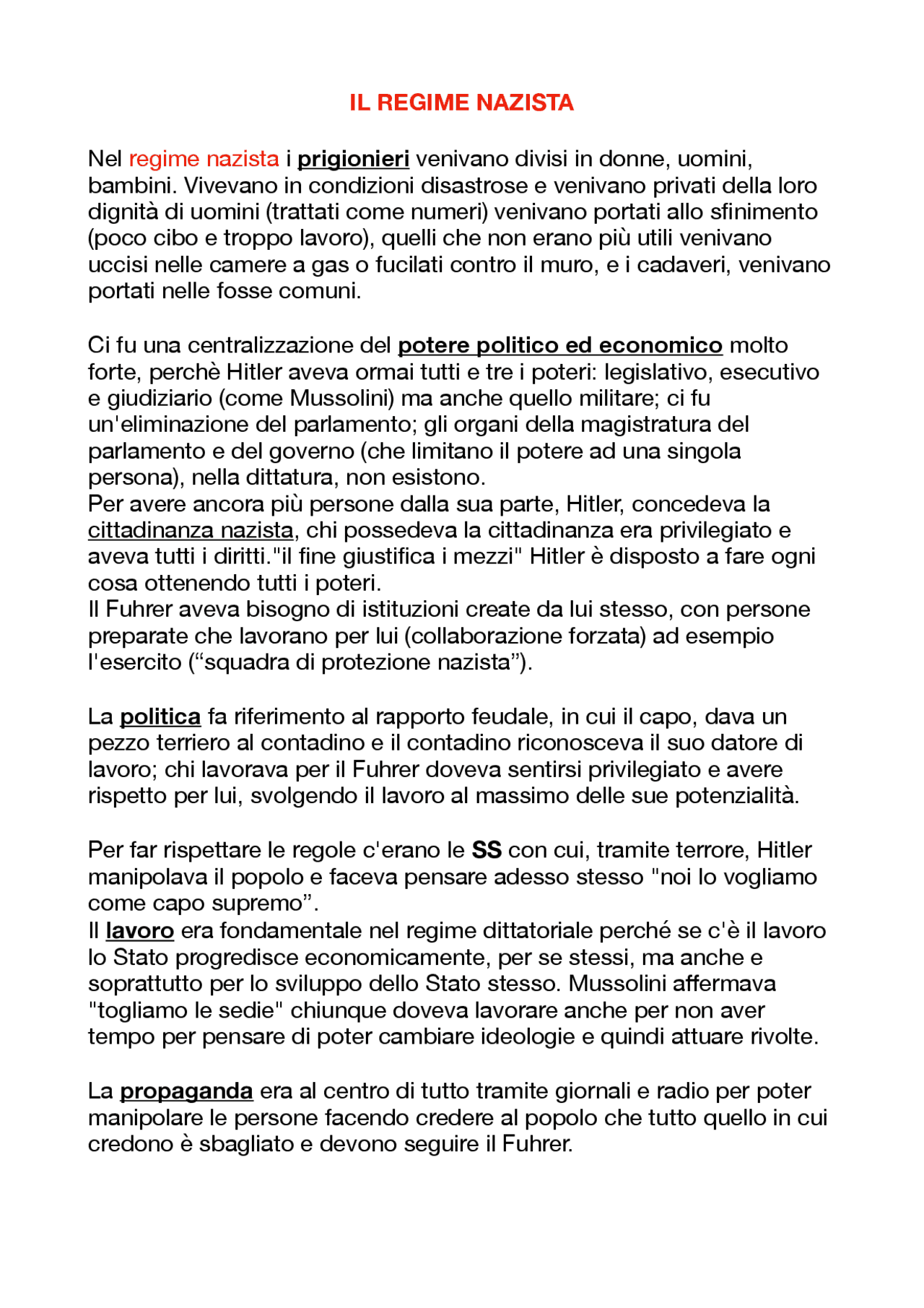 Il Regime Nazista Ii Guerra Mondiale Docsity