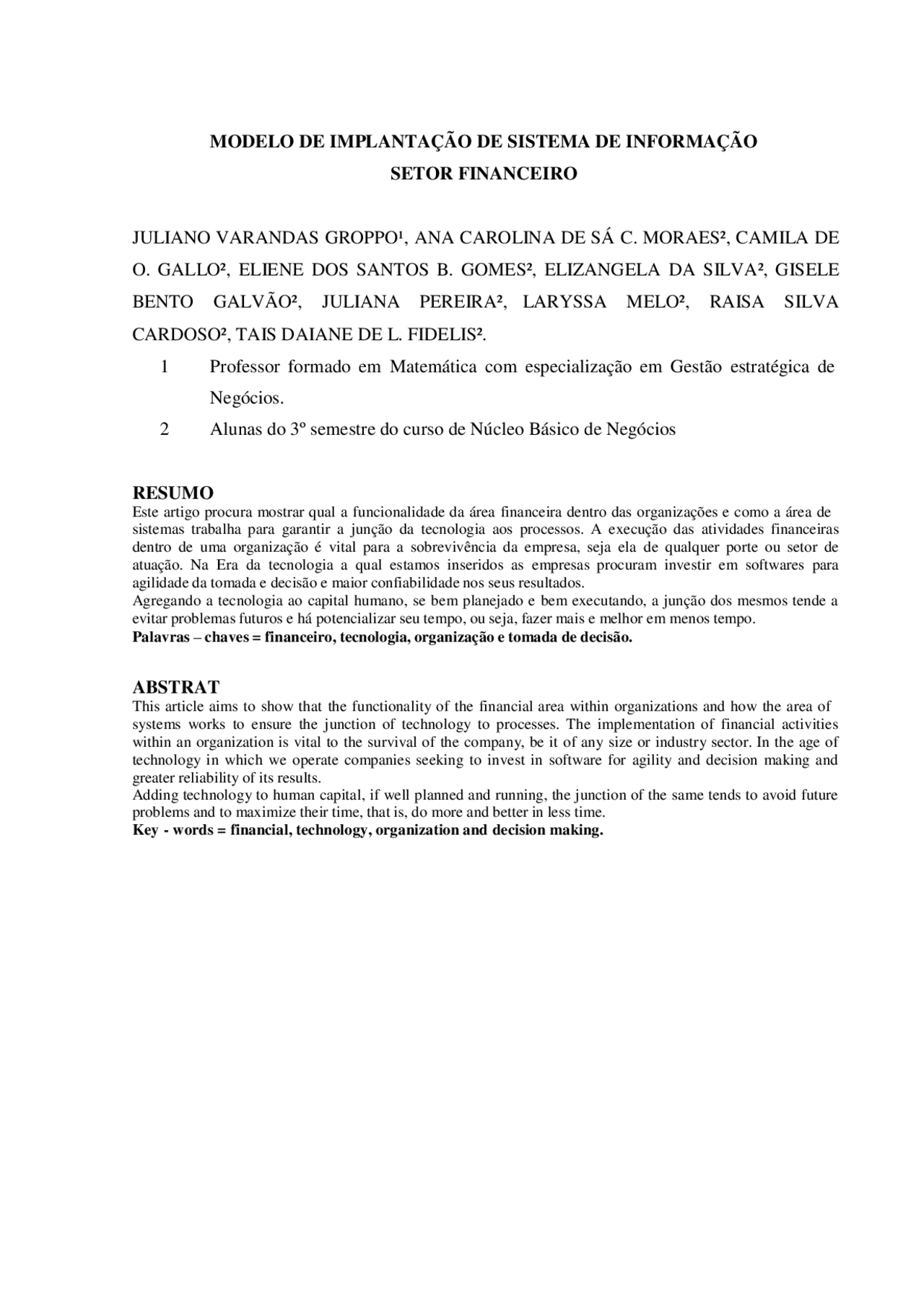 Analise De Sistema De Erp E Erp Docsity