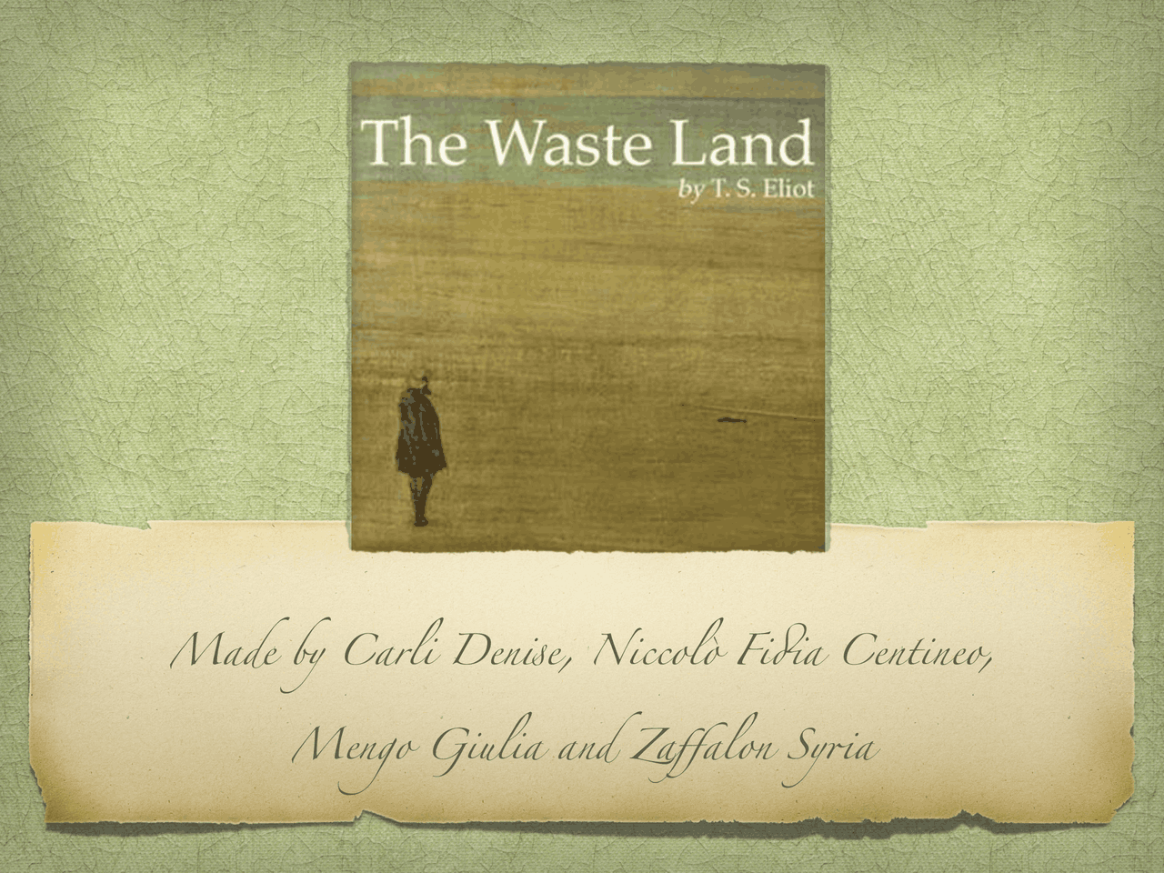 LETTERATURA INGLESE: THE WASTE LAND - Docsity