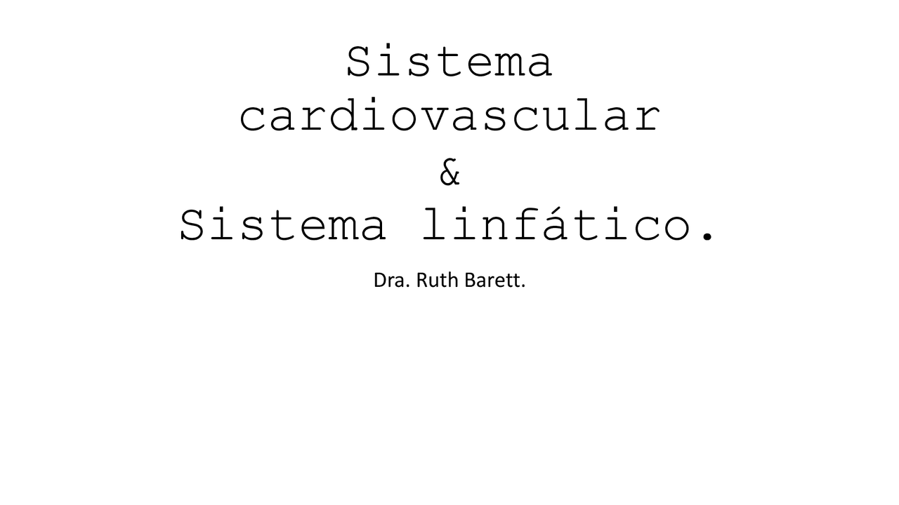 Sistema Cardiovascular Y Linfoide Docsity