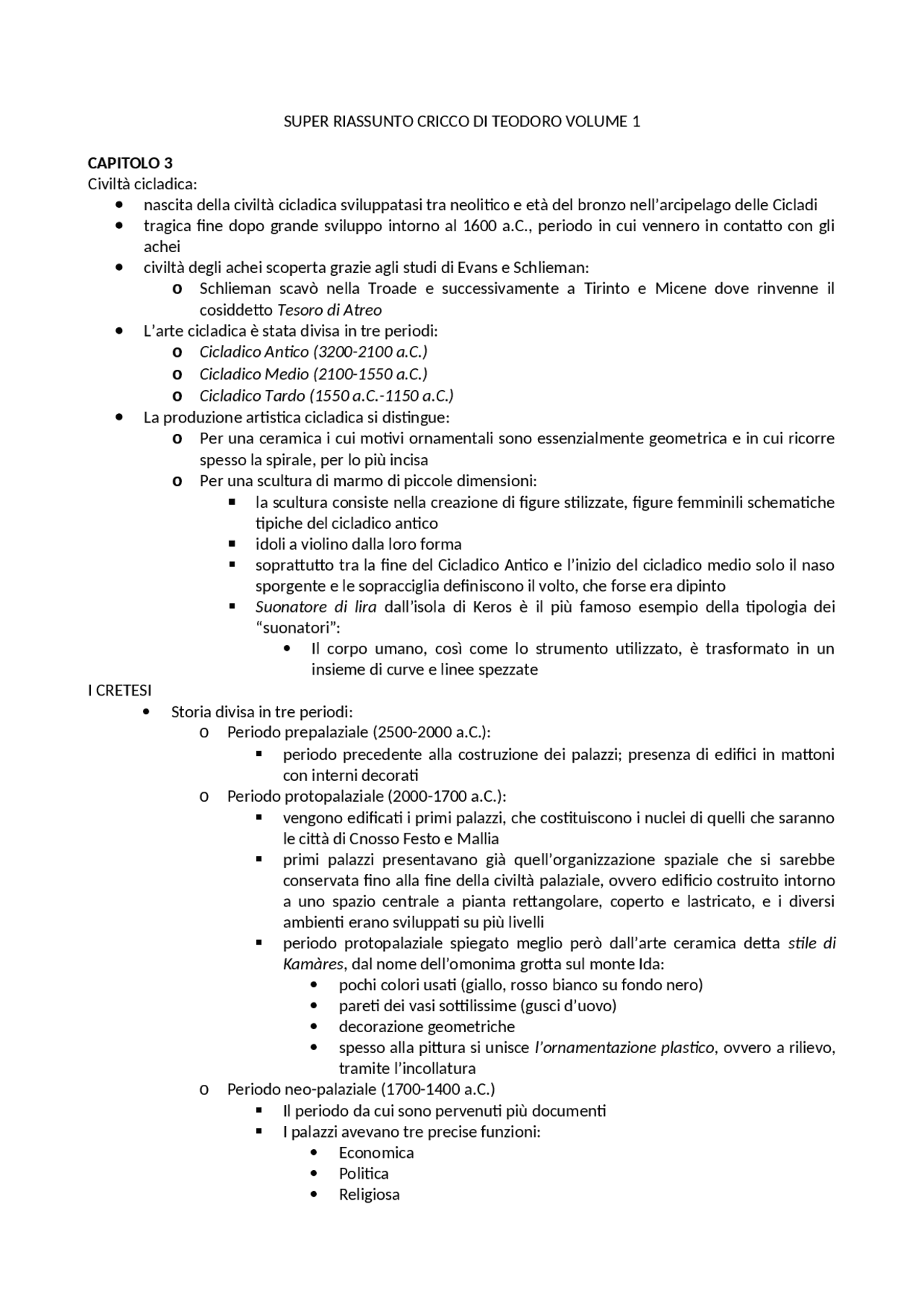 Riassunto Vol 1 Del Cricco Di Teodoro Ed Gialla Sintesi Del Corso