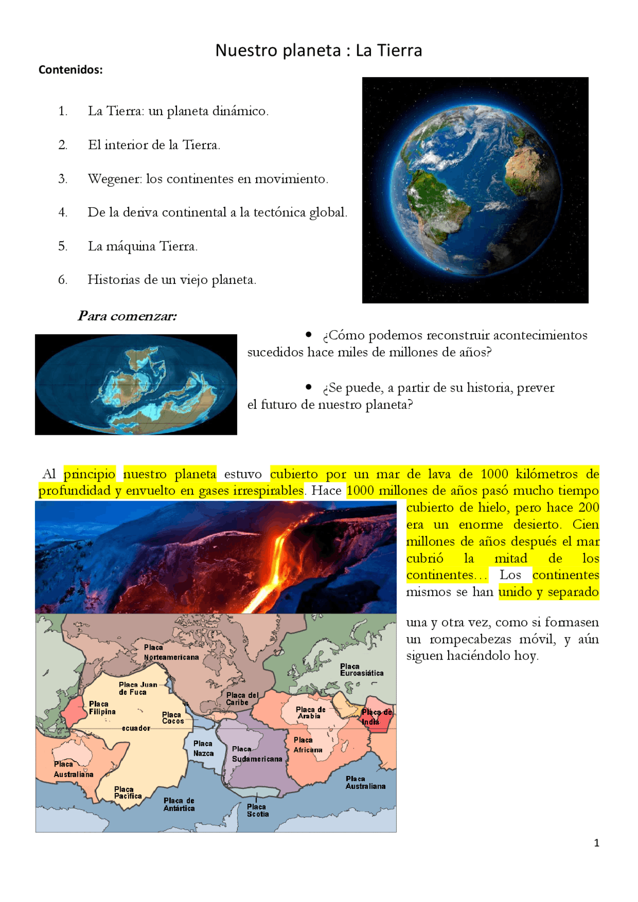 Earth and comprejencion - Docsity
