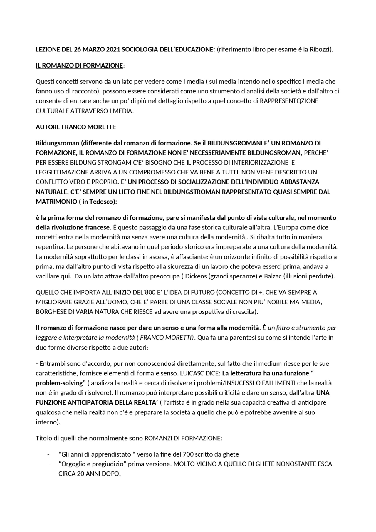 Appunti Dettagliati Sociologia Docsity
