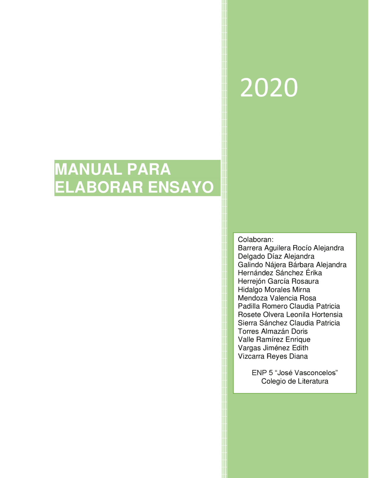 Manual Para Elaborar Un Ensayo Docsity