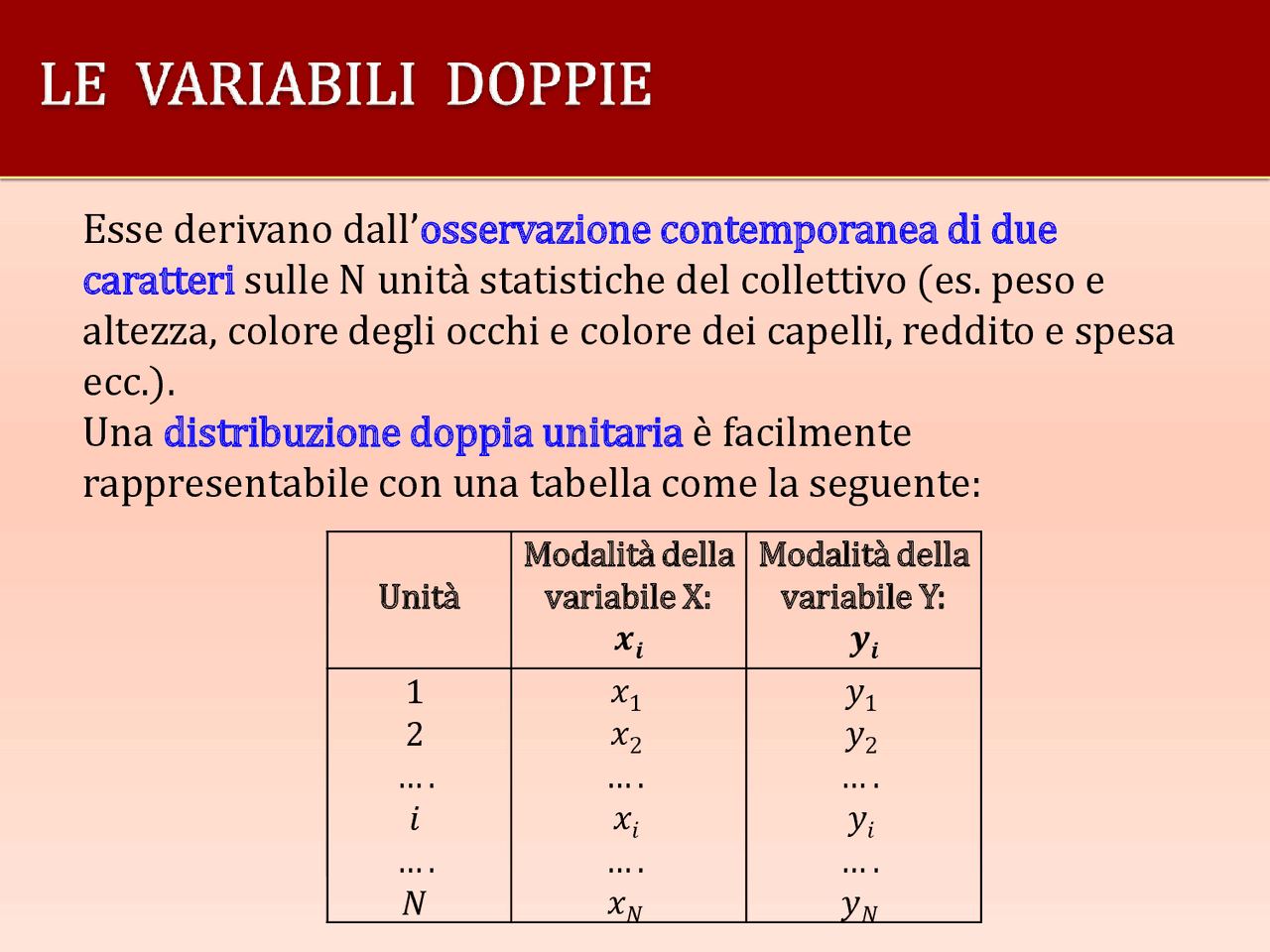 Variabili Doppie Formule E Spiegazione Docsity