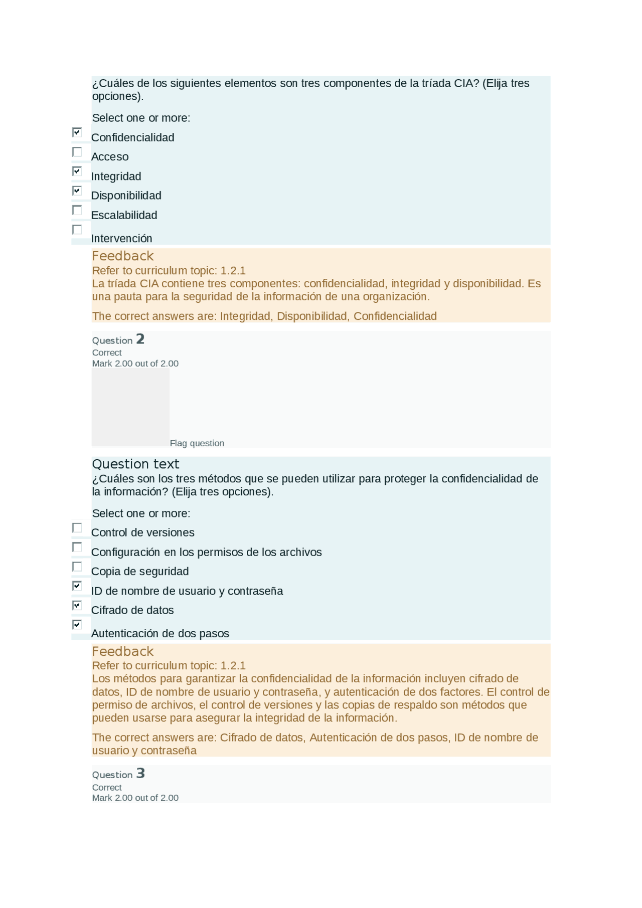 CAP1 cybersecurity test de cada unidad - Docsity