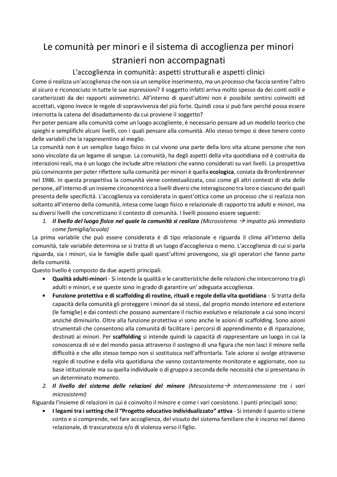 Le Comunità Per Minori Docsity