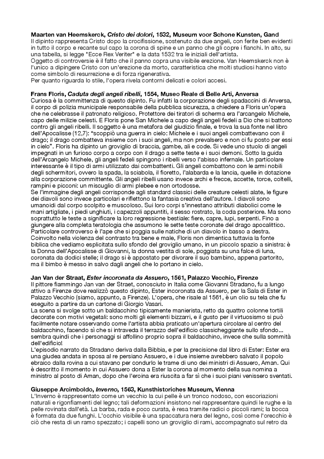 Descrizione Di Alcune Opere Docsity
