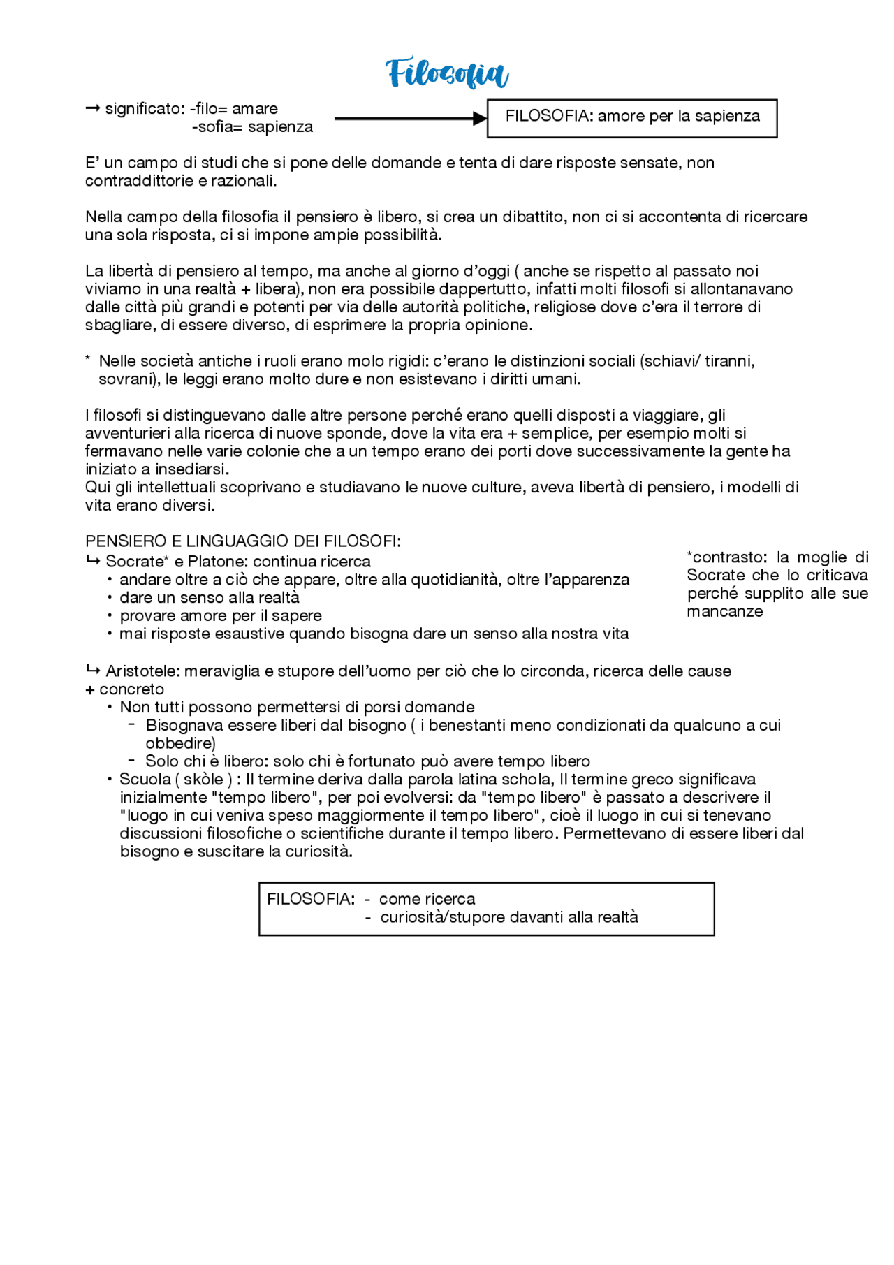 Appunti Discorsivi Di Filosofia Appunti Di Filosofia Docsity