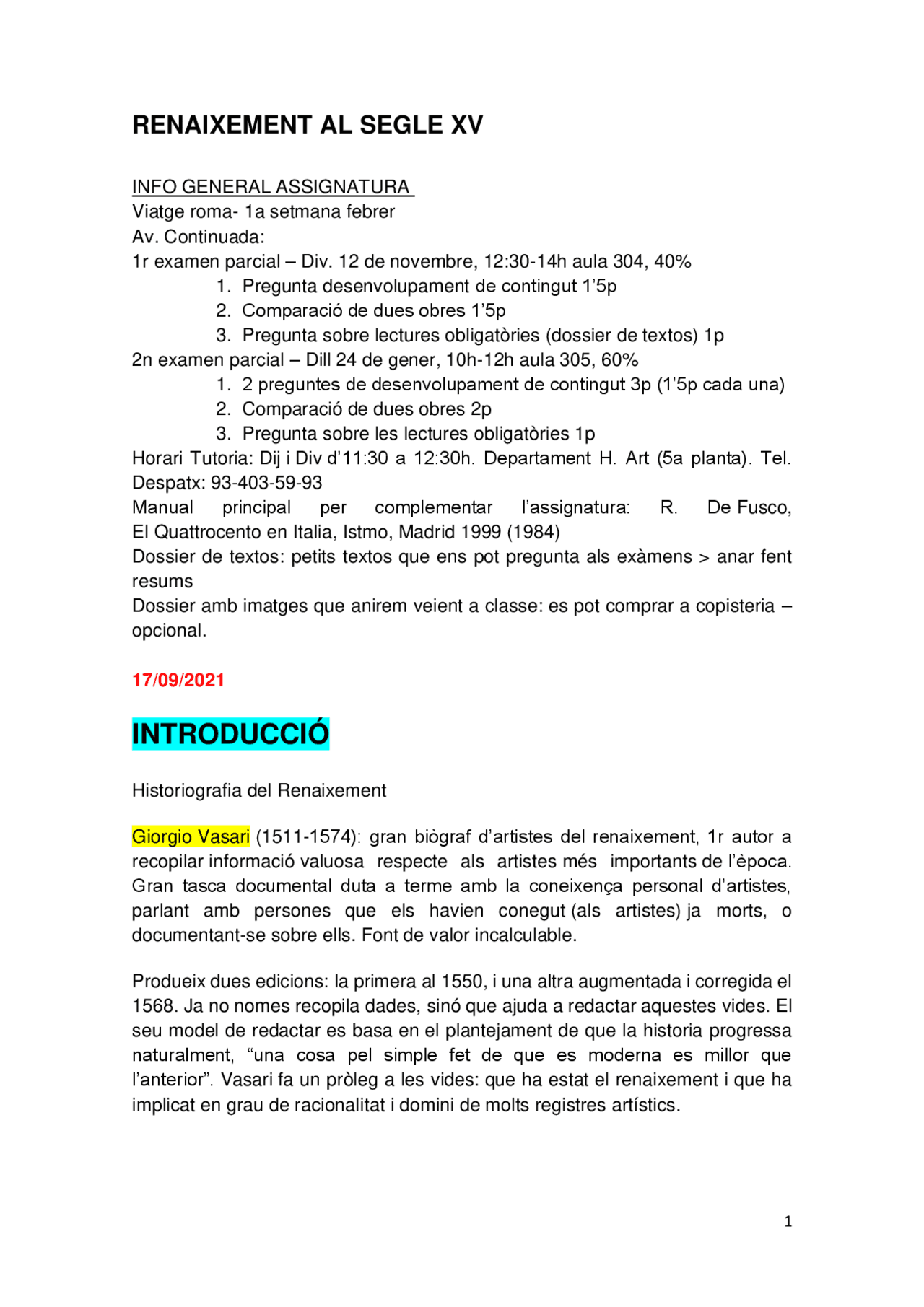 Renaixement En El Segle Xv Docsity