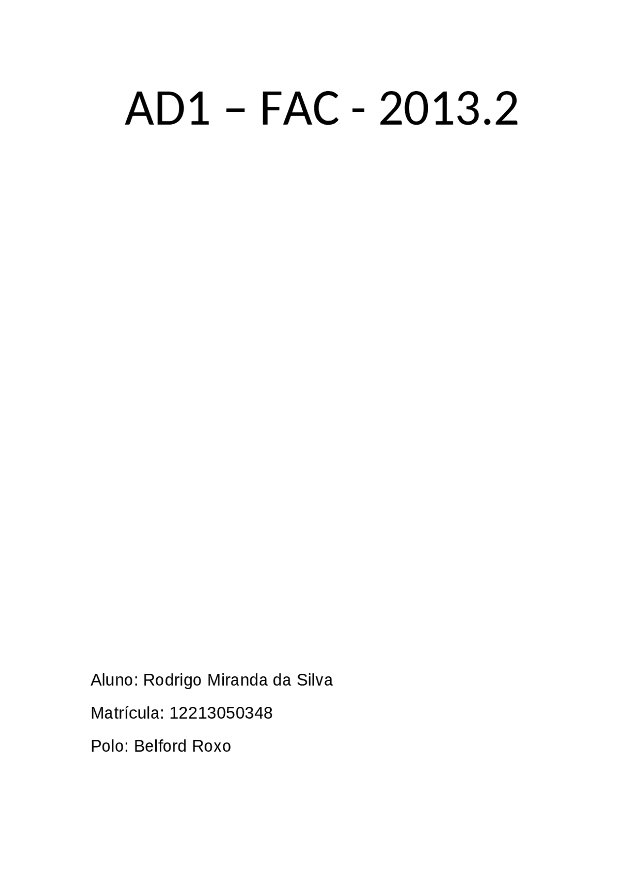 Avaliação De Matemática Discreta Cederj Docsity