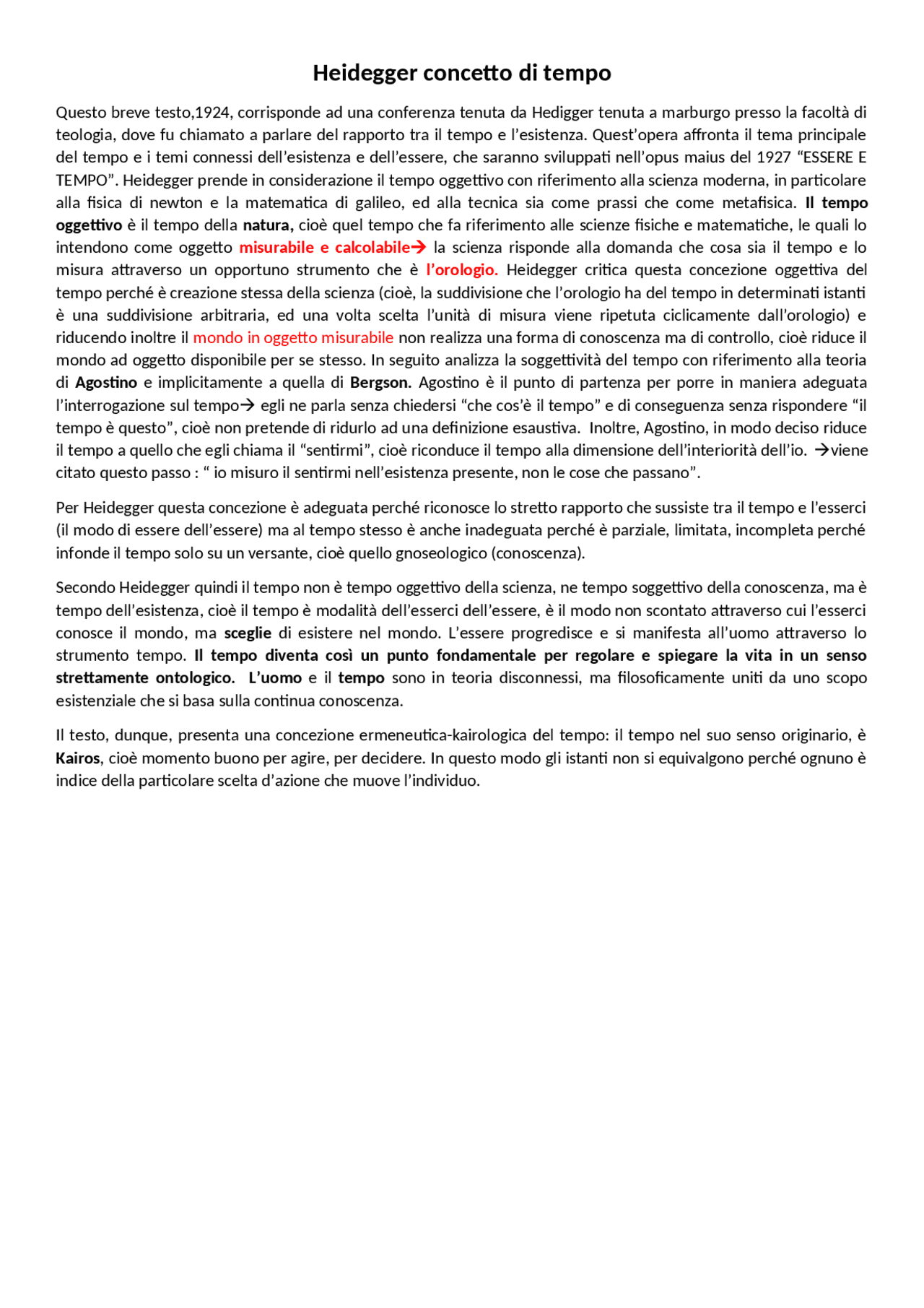 Heidegger Concetto Di Tempo Schemi E Mappe Concettuali Di Filosofia