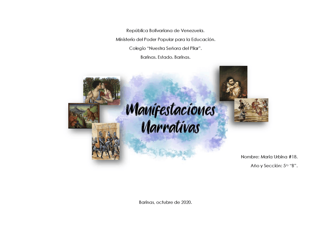 Manifestaciones Narrativas Schémas De Espagnol Docsity