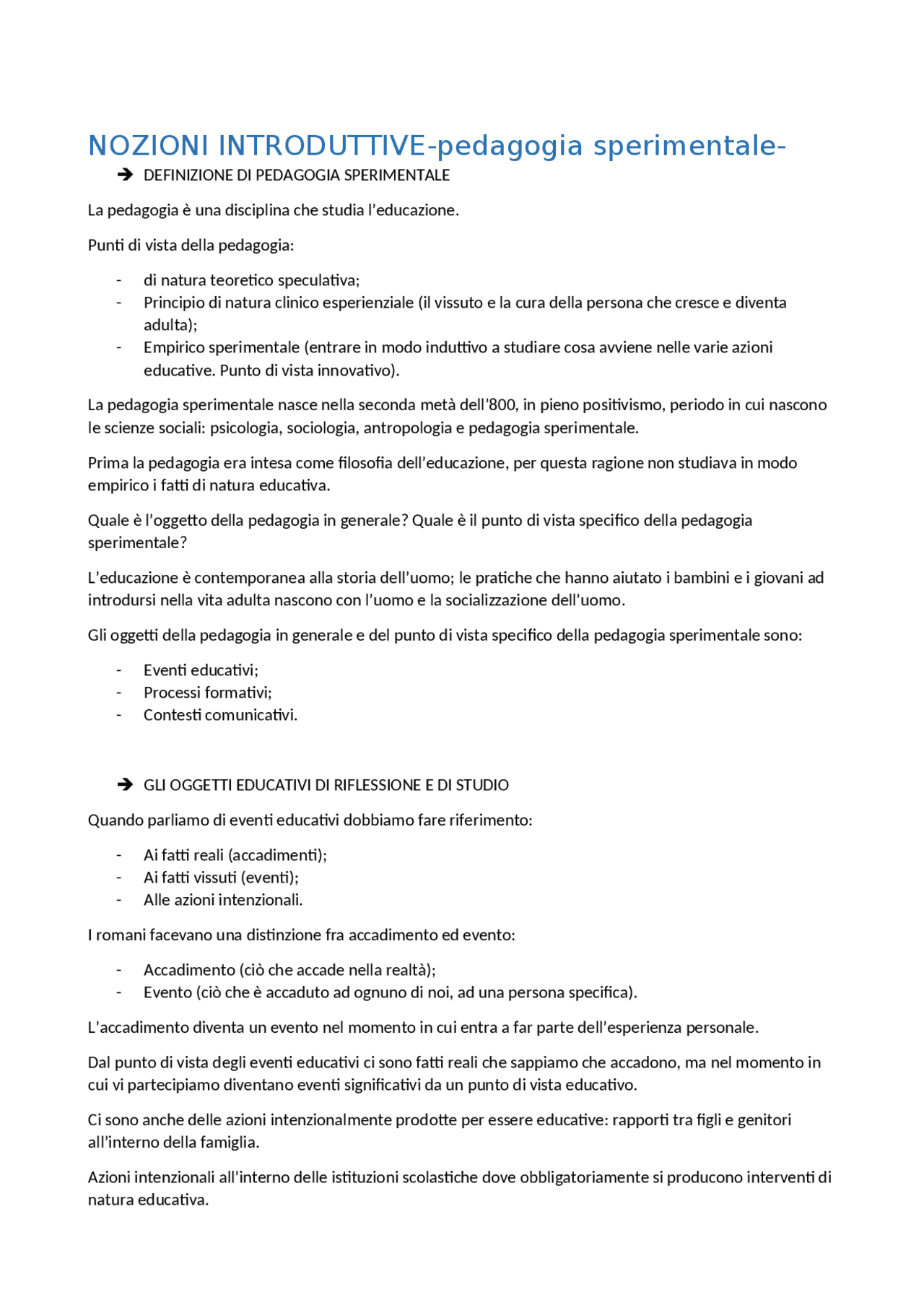 Nozioni Introduttive Docsity