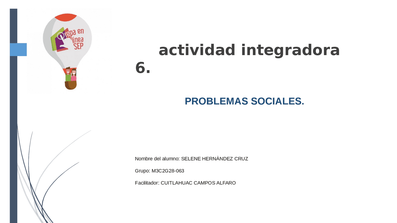 Actividad 6, problemas sociales - Docsity