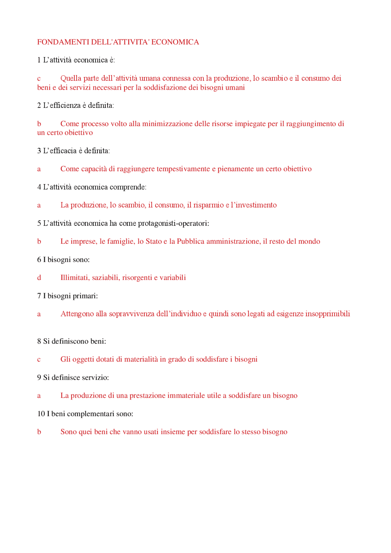 Economia Scienze Motorie Pegaso Docsity
