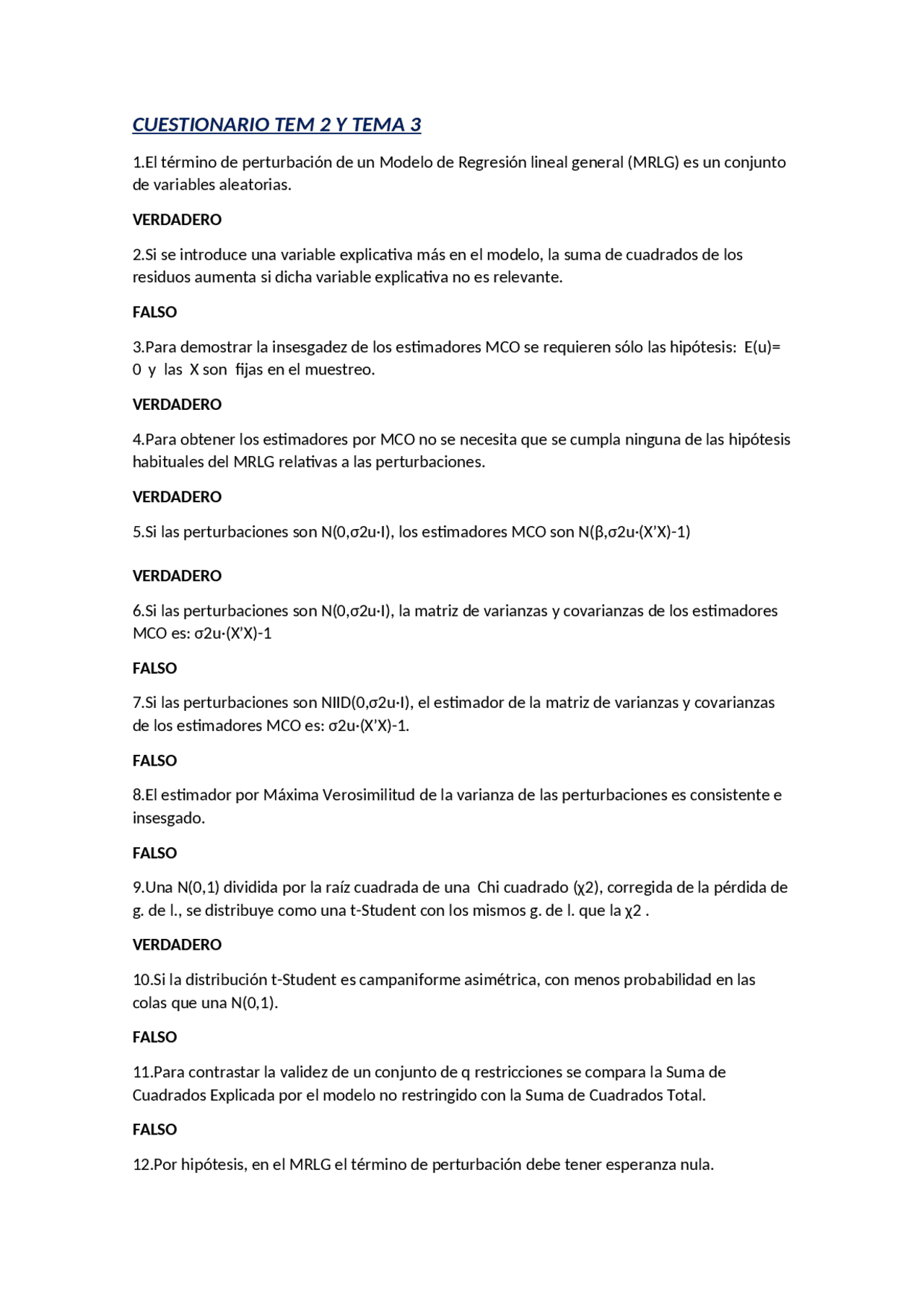 Examenes De Econometria 1 Exámenes De Econometría Docsity