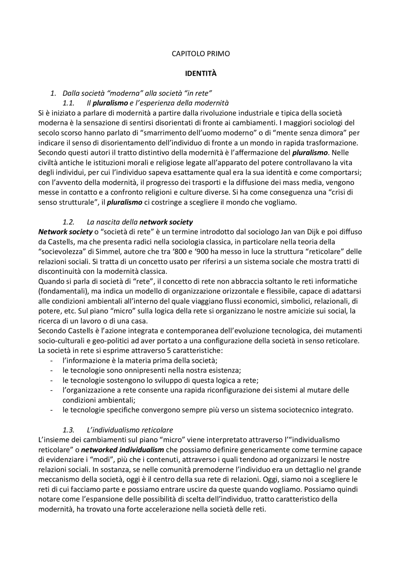Riassunto Libro Vivere Online Docsity