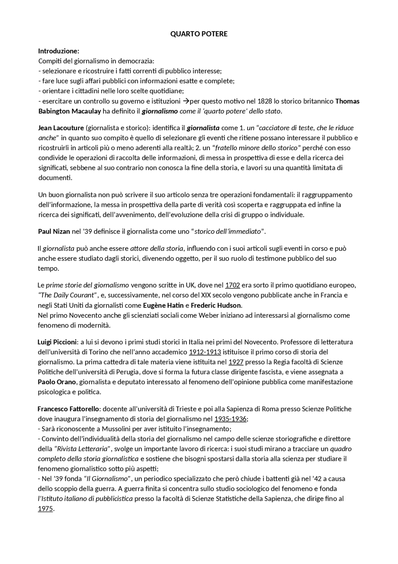 Quarto Potere Allotti Docsity