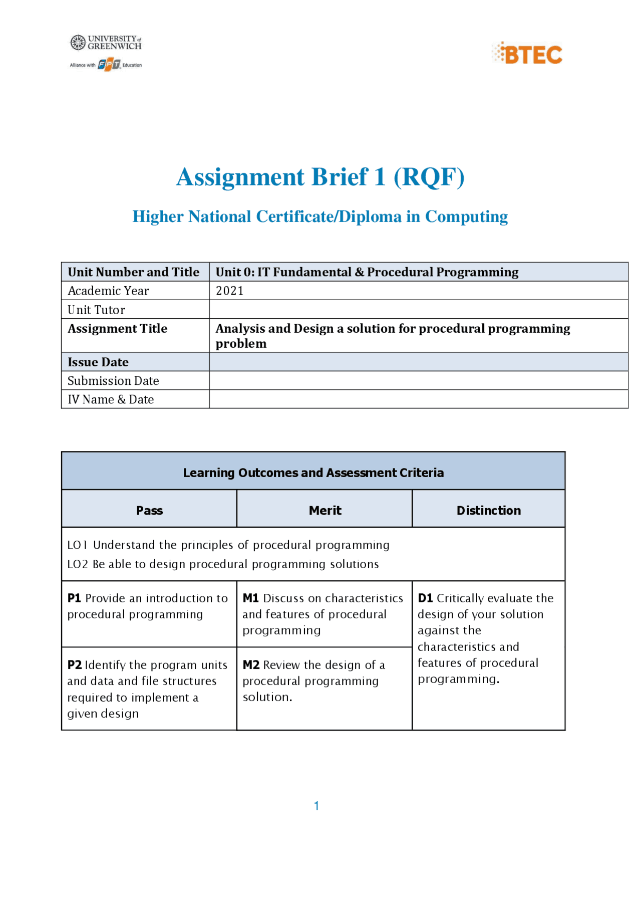 Assigment 2 programming - Docsity