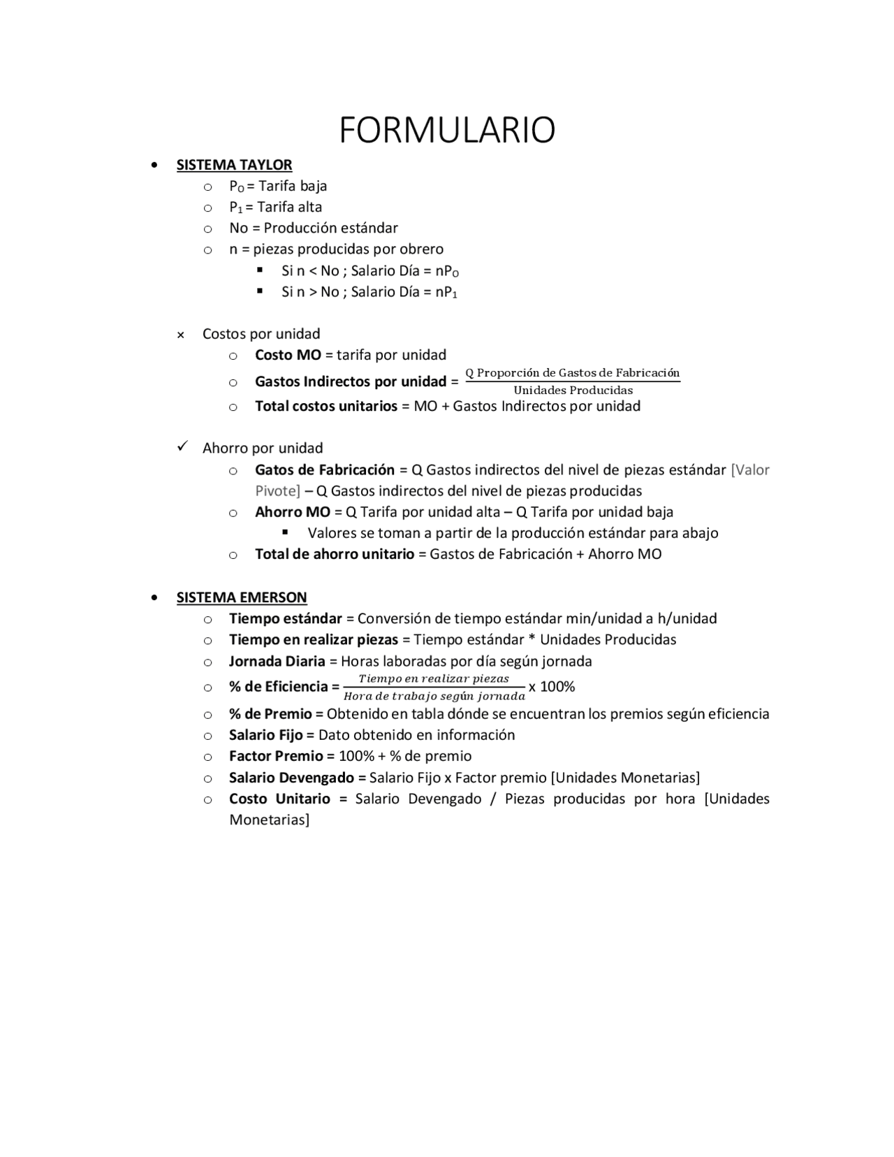 Formulario para contabilidad 2 - Docsity
