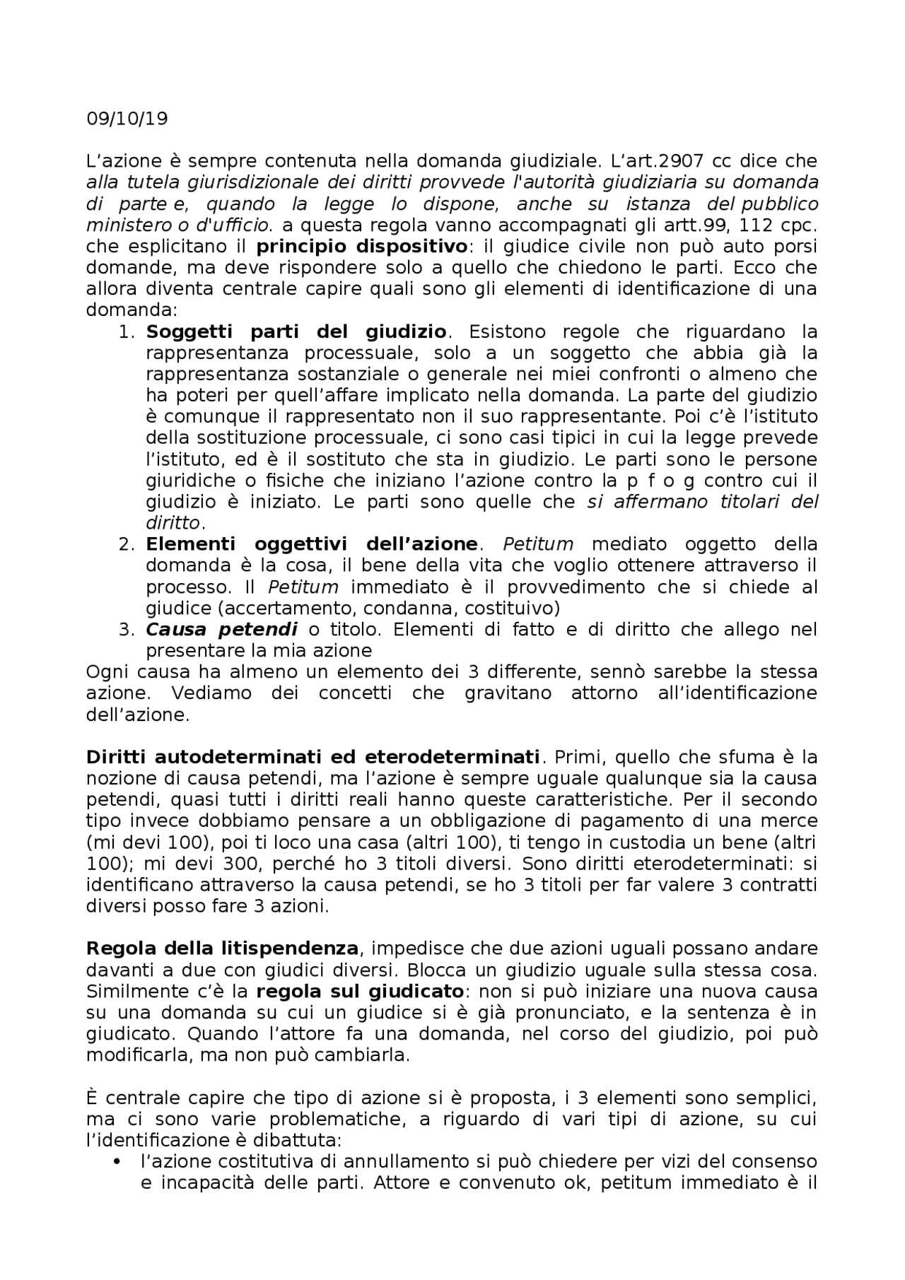Diritto Processuale Civile Unimi Docsity